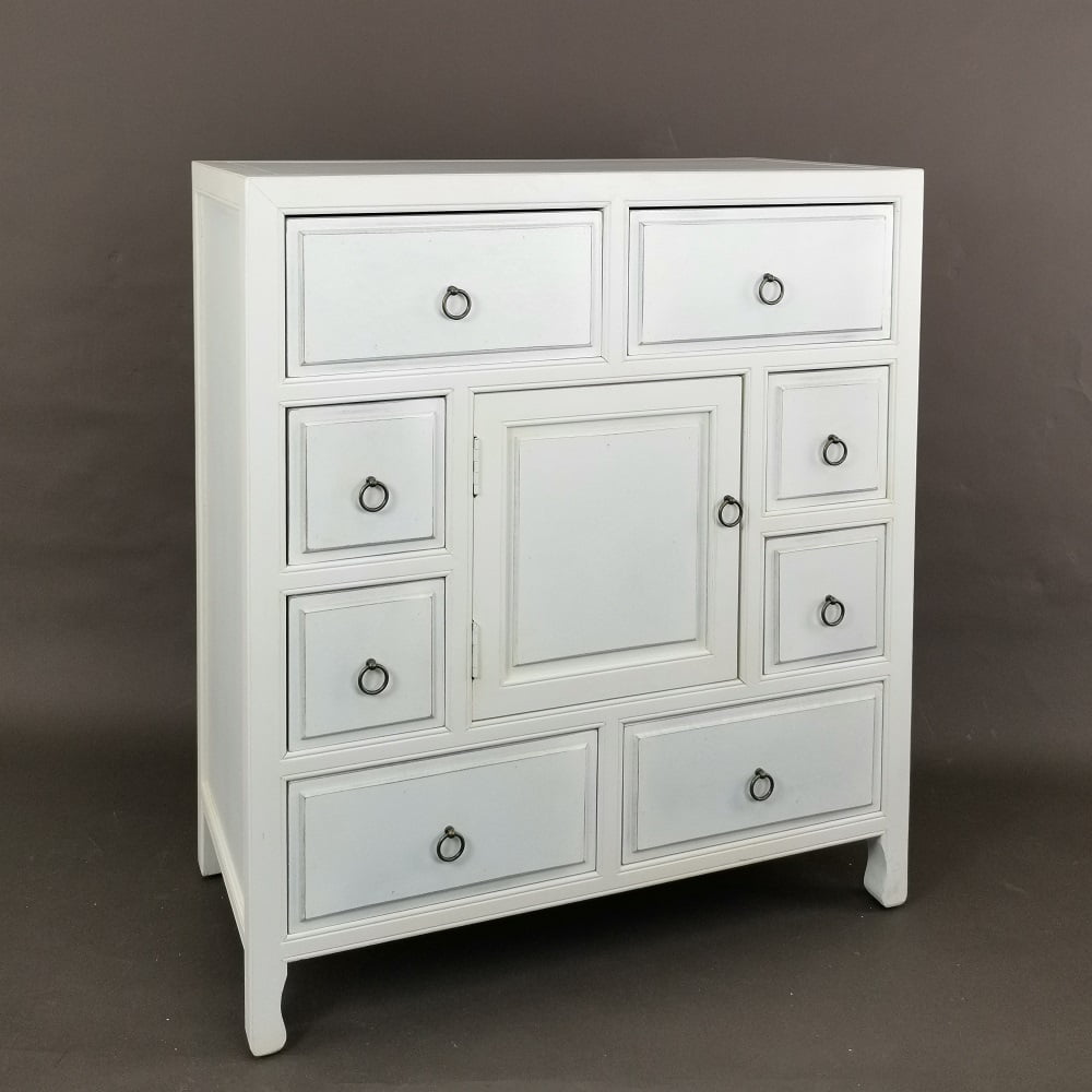 Wayborn Suchow Wooden Apothecary 8 Drawer Chest in White - Walmart.com