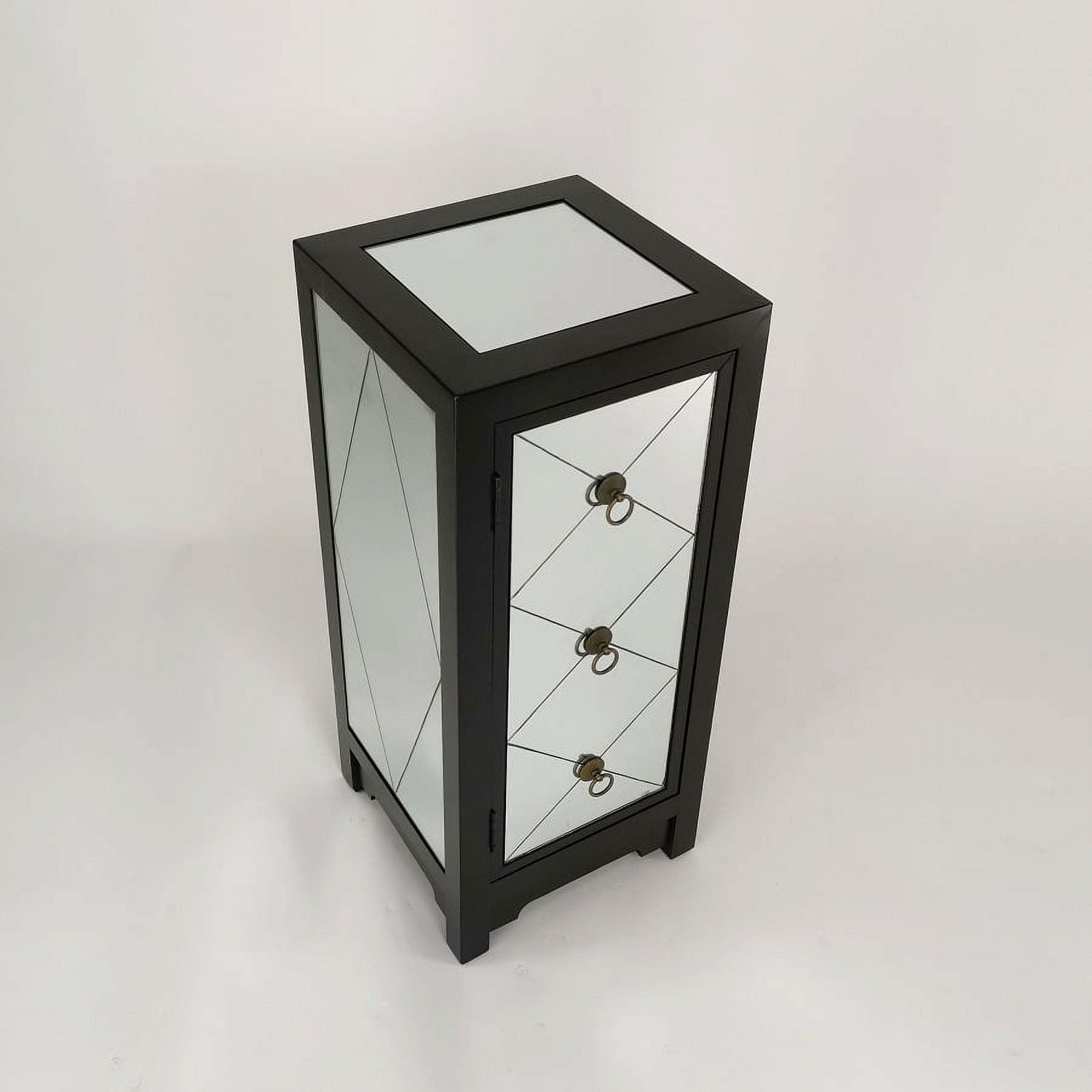 Wayborn Tanner Mirrored Accent Chest in Black - Walmart.com