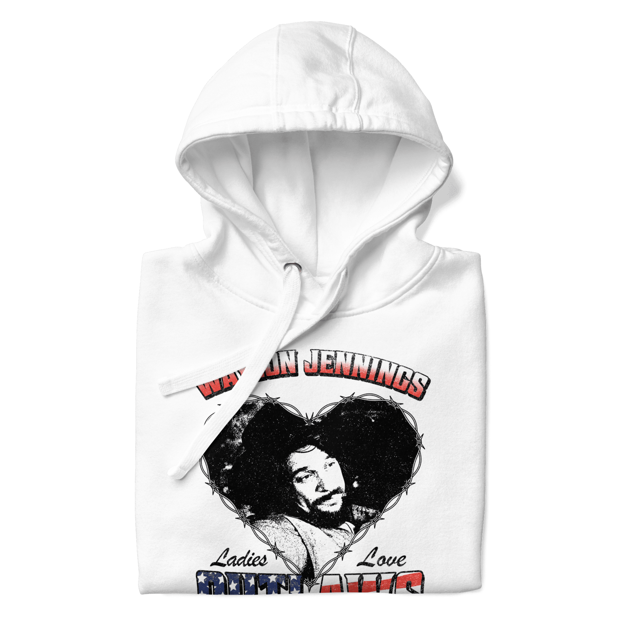 Waylon Jennings Ladies Love Outlaws Hoodie - Walmart.com