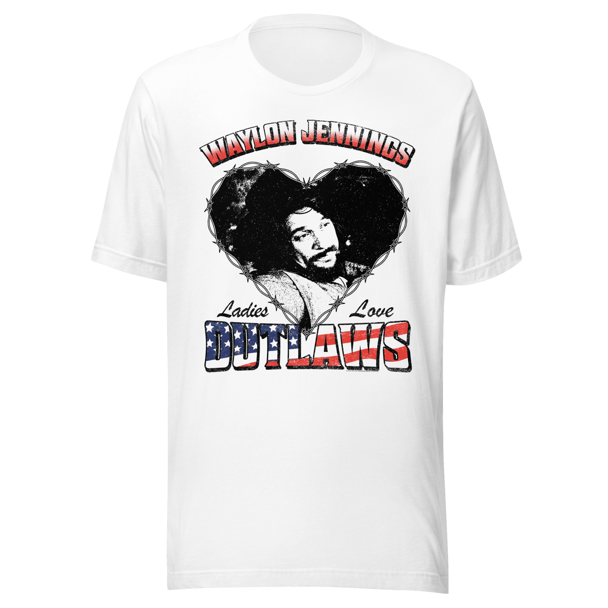 Waylon Jennings Ladies Love Outlaws T-Shirt - Walmart.com