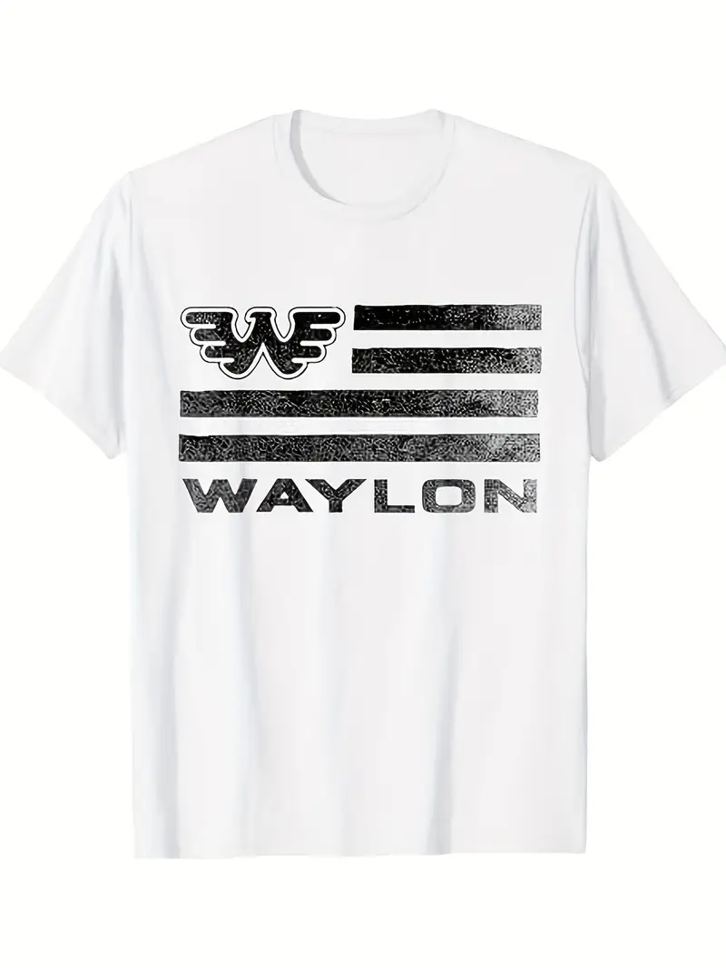 Waylon Jennings Official Merchandise - Vintage Flag Graphic T-Shirt for ...