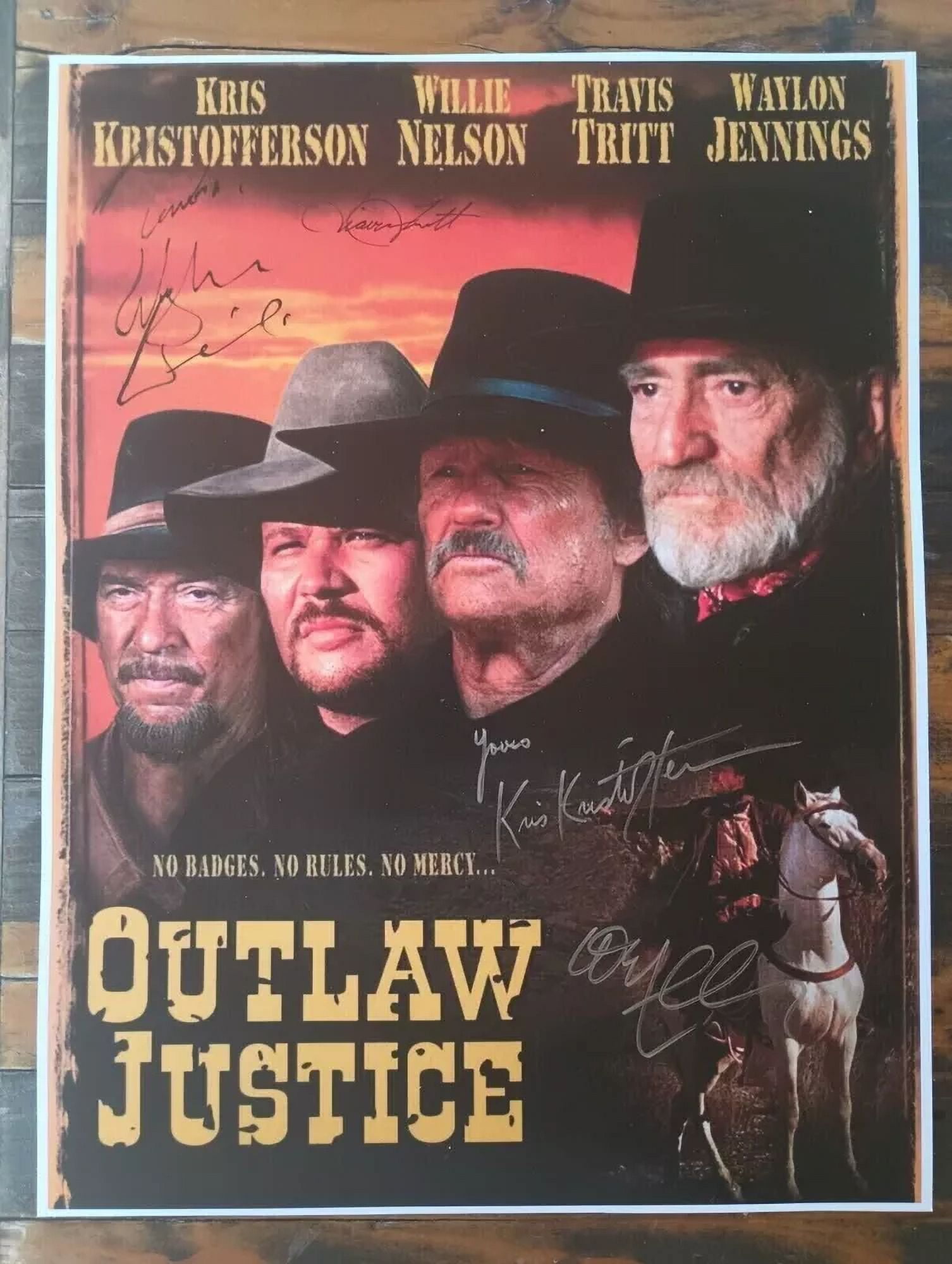 Waylon Jennings Outlaws Poster in Reproduction * * Tritt 24 x 36 Inch ...