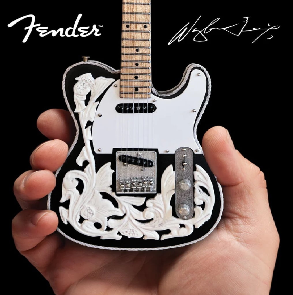 Waylon Jennings Signature Black Fender Telecaster Mini Guitar Replica ...