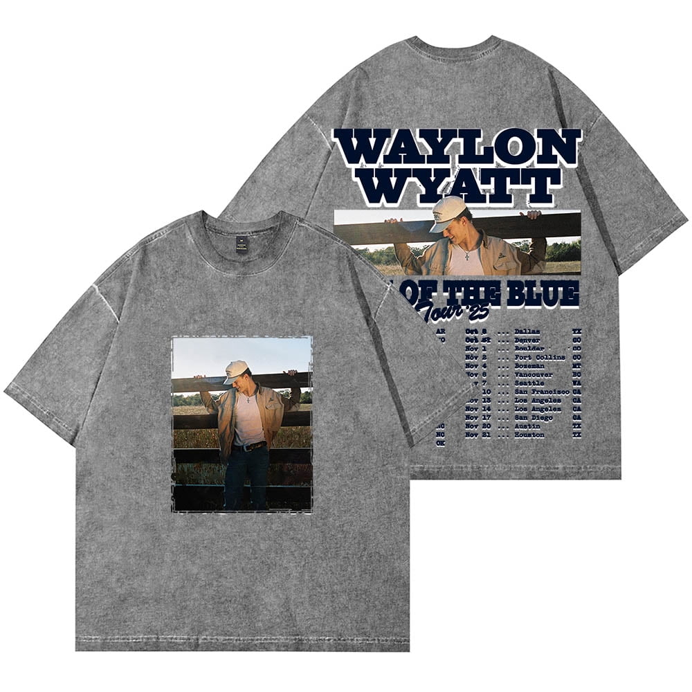 Waylon Wyatt Out Of The Blue Tour Merch Wash T-Shirts Women Men Cotton ...