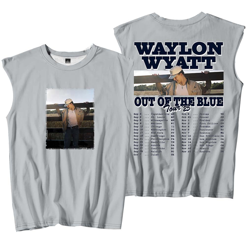 Waylon Wyatt Out of The Blue Tour 2025 Tank Tops Sleeveless Sport Vest ...