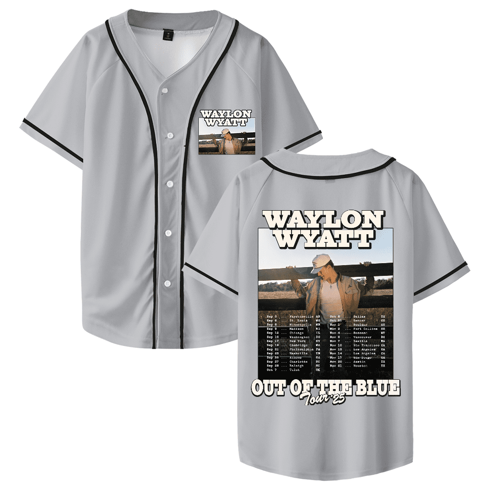 Waylon Wyatt Out of the Blue Tour 2025 Baseball Jersey Streetwear ...