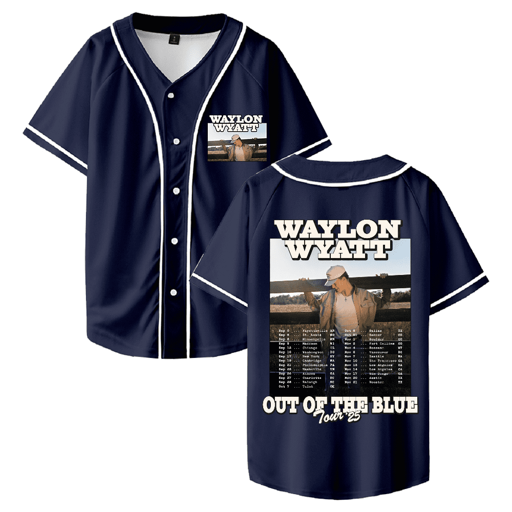 Waylon Wyatt Out of the Blue Tour 2025 Baseball Jersey Streetwear ...