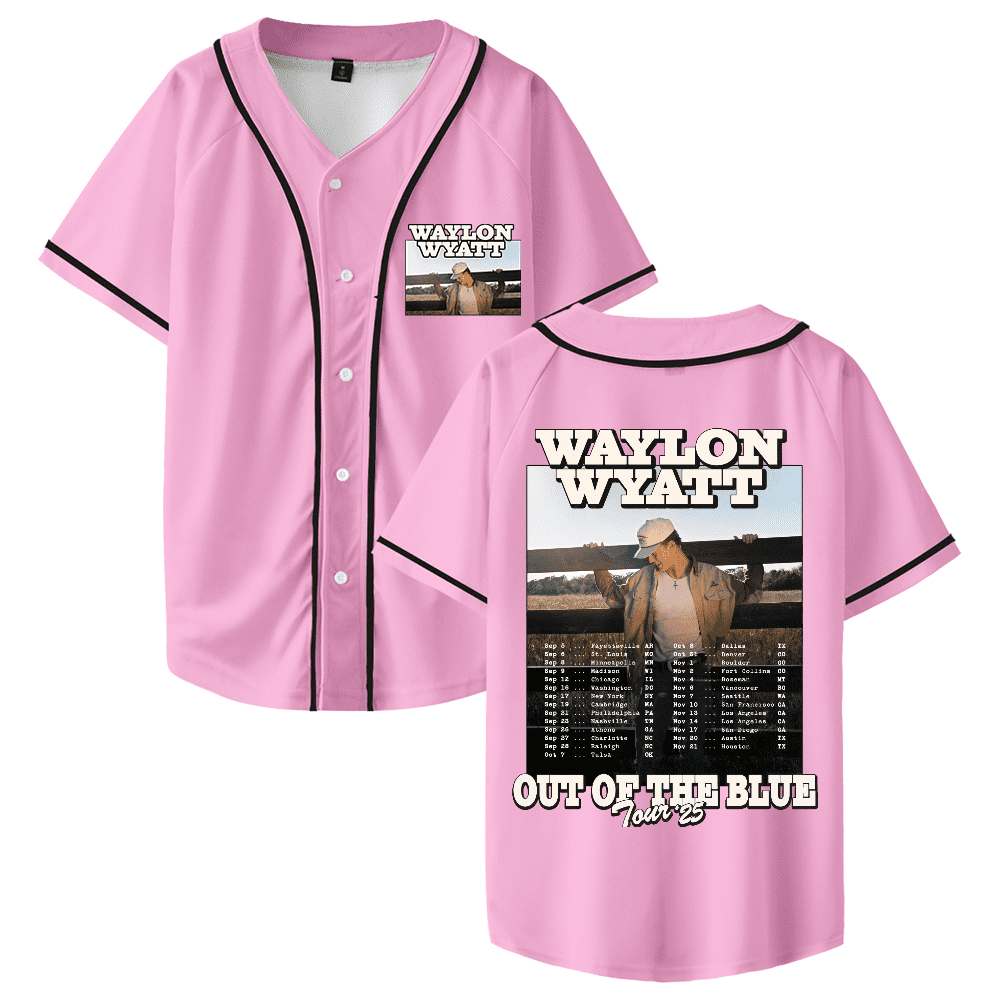 Waylon Wyatt Out of the Blue Tour 2025 Baseball Jersey Streetwear ...