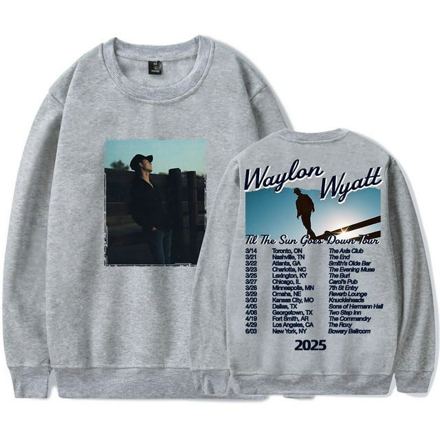 Waylon Wyatt Til The Sun Goes Down Tour 2025 Merch Long Sleeve Cosplay Unisex Fashion ...