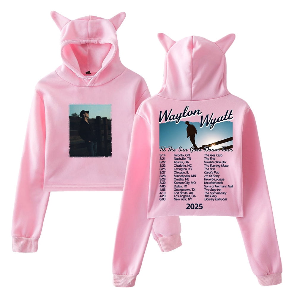 Waylon Wyatt Til The Sun Goes Down Tour Hoodie Women Cat Ears Hooded ...