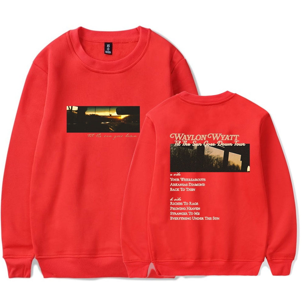 Waylon Wyatt Til The Sun Goes Down Vinyl Merch Long Sleeve Crewneck Sweatshirt For Men/Women ...