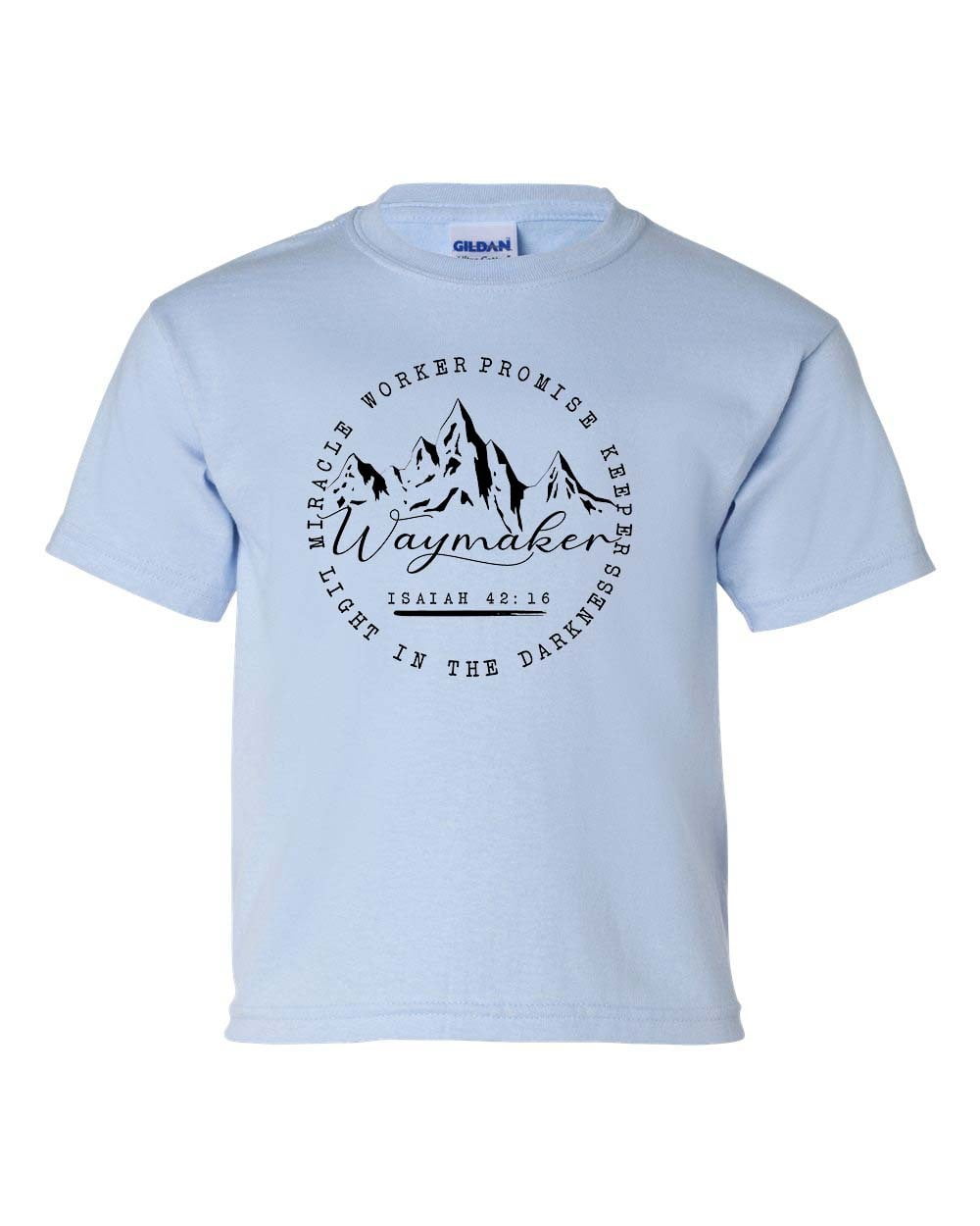 Waymaker Isaiah 42:16 Youth Kids Christian T-shirt Graphic Tee Graphic ...