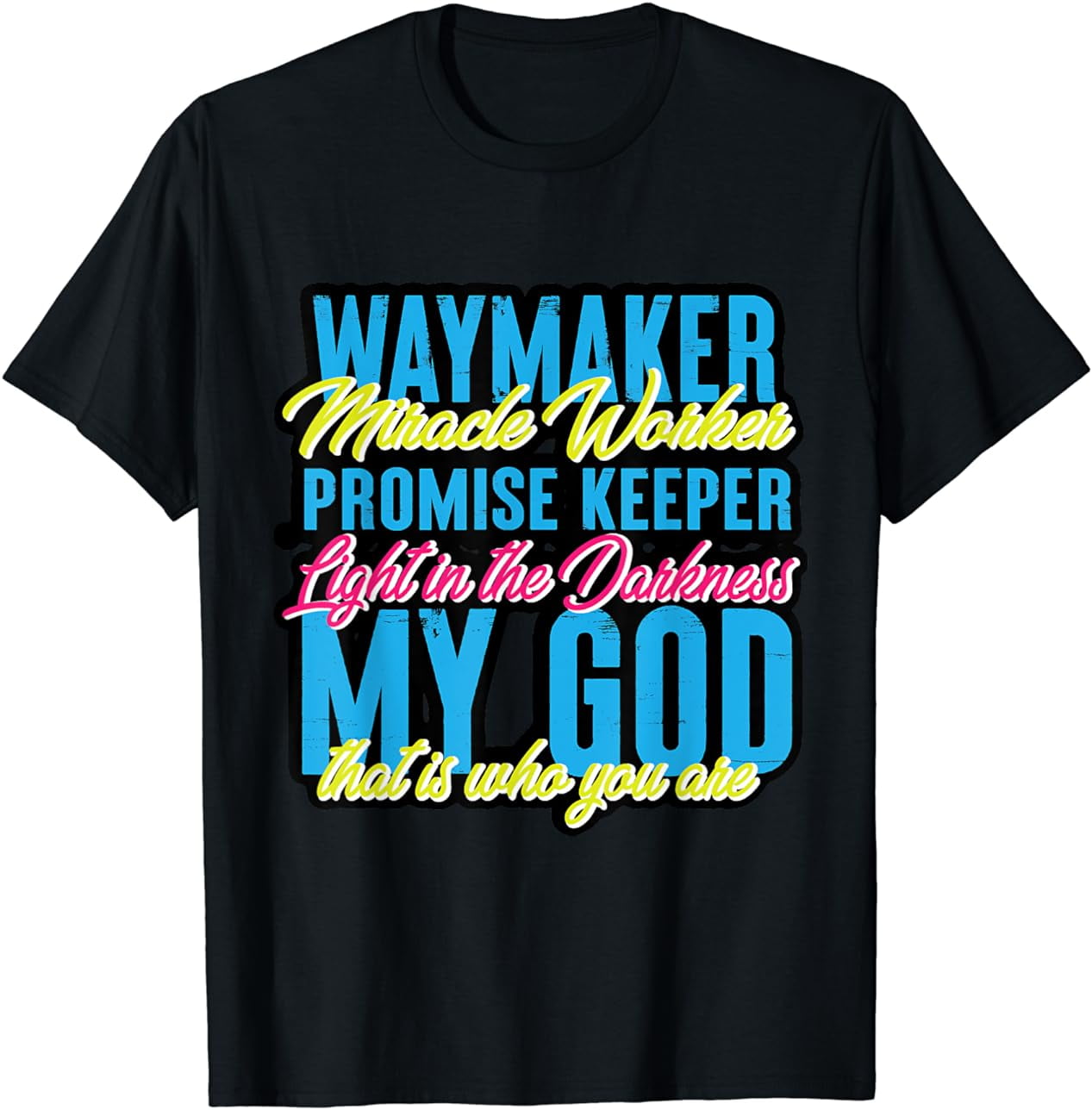 Waymaker Miracle Worker Graphic Design For Christian T-Shirt - Walmart.com