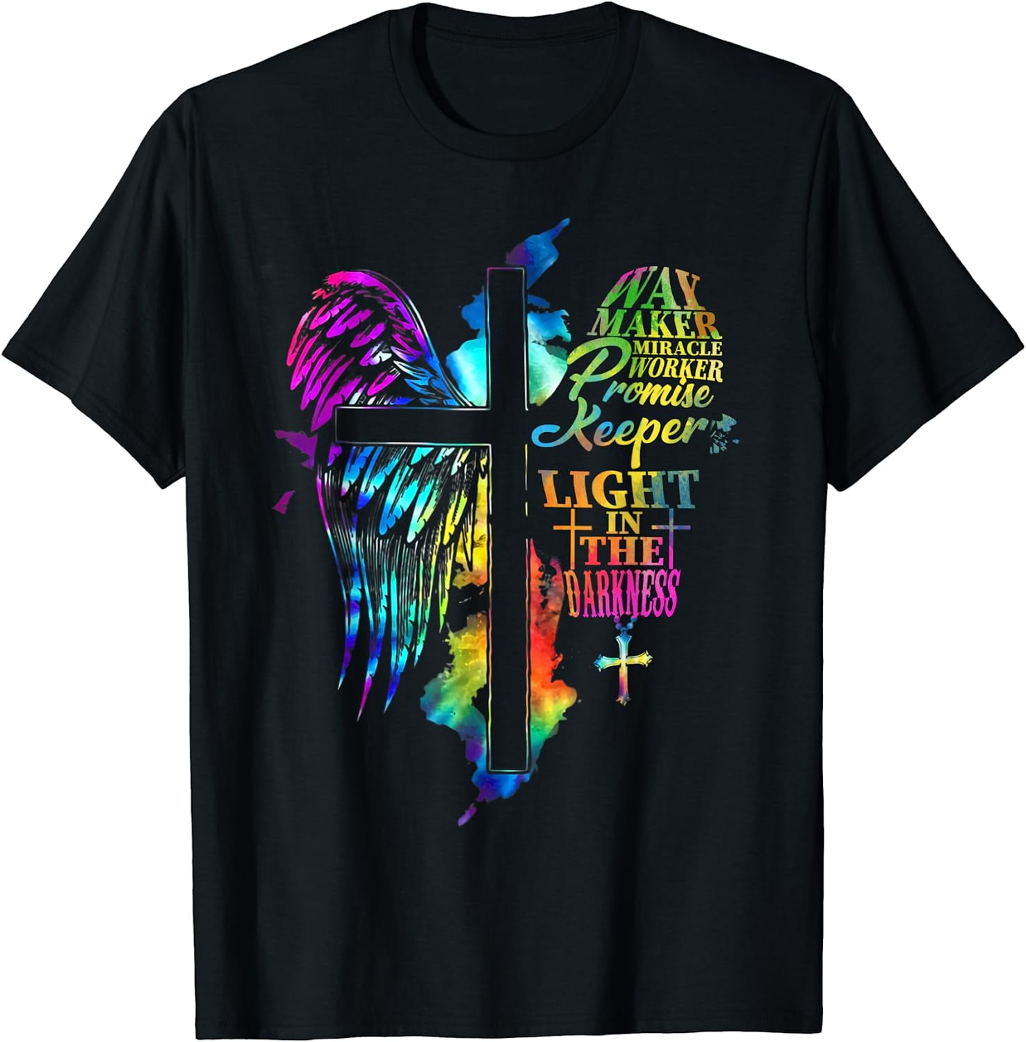 Waymaker Miracle Worker Jesus Christ Wings Religious Quote T-Shirt ...