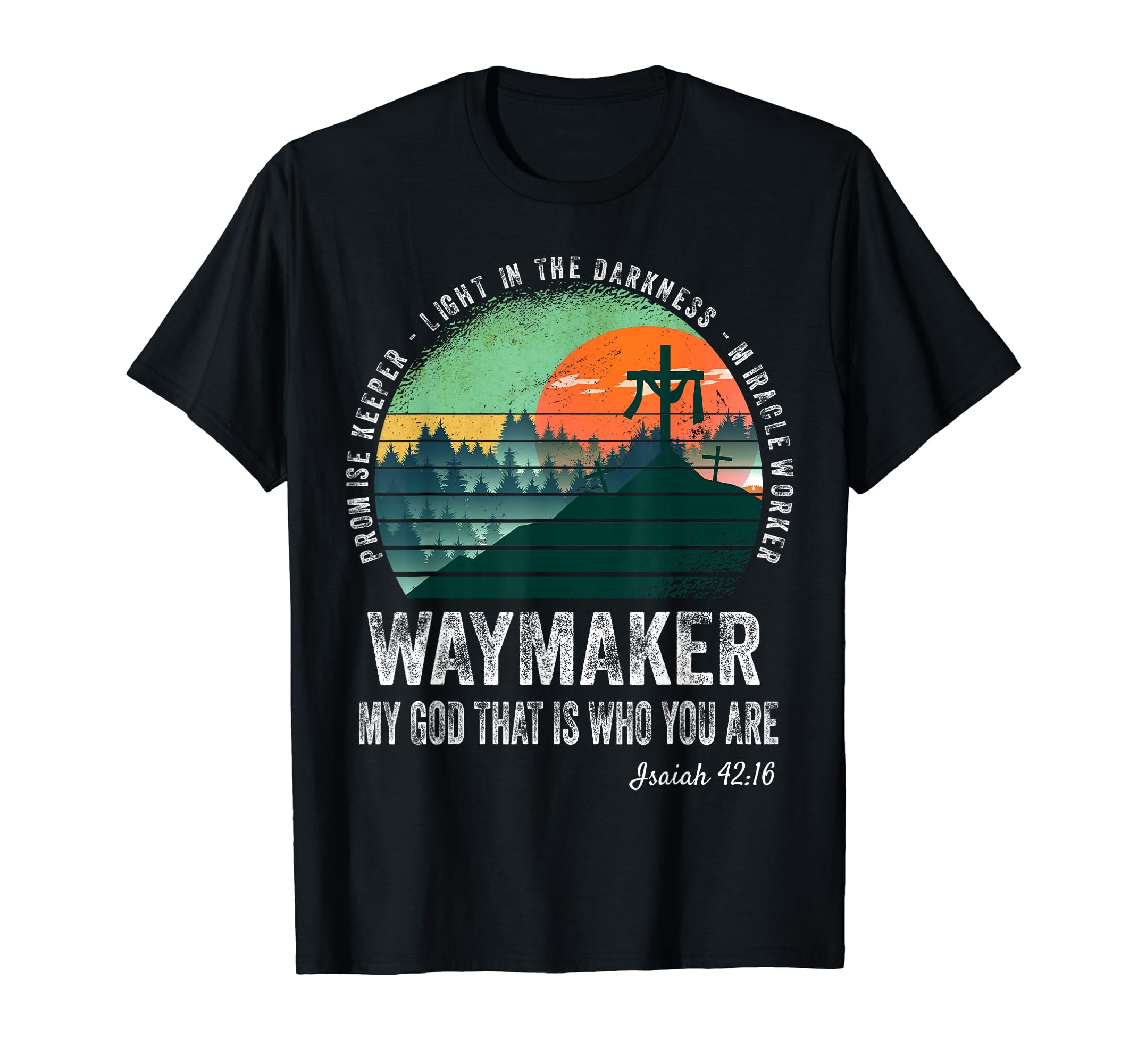Waymaker Miracle Worker Promise Keeper Jesus Christ Casual Vintage T ...