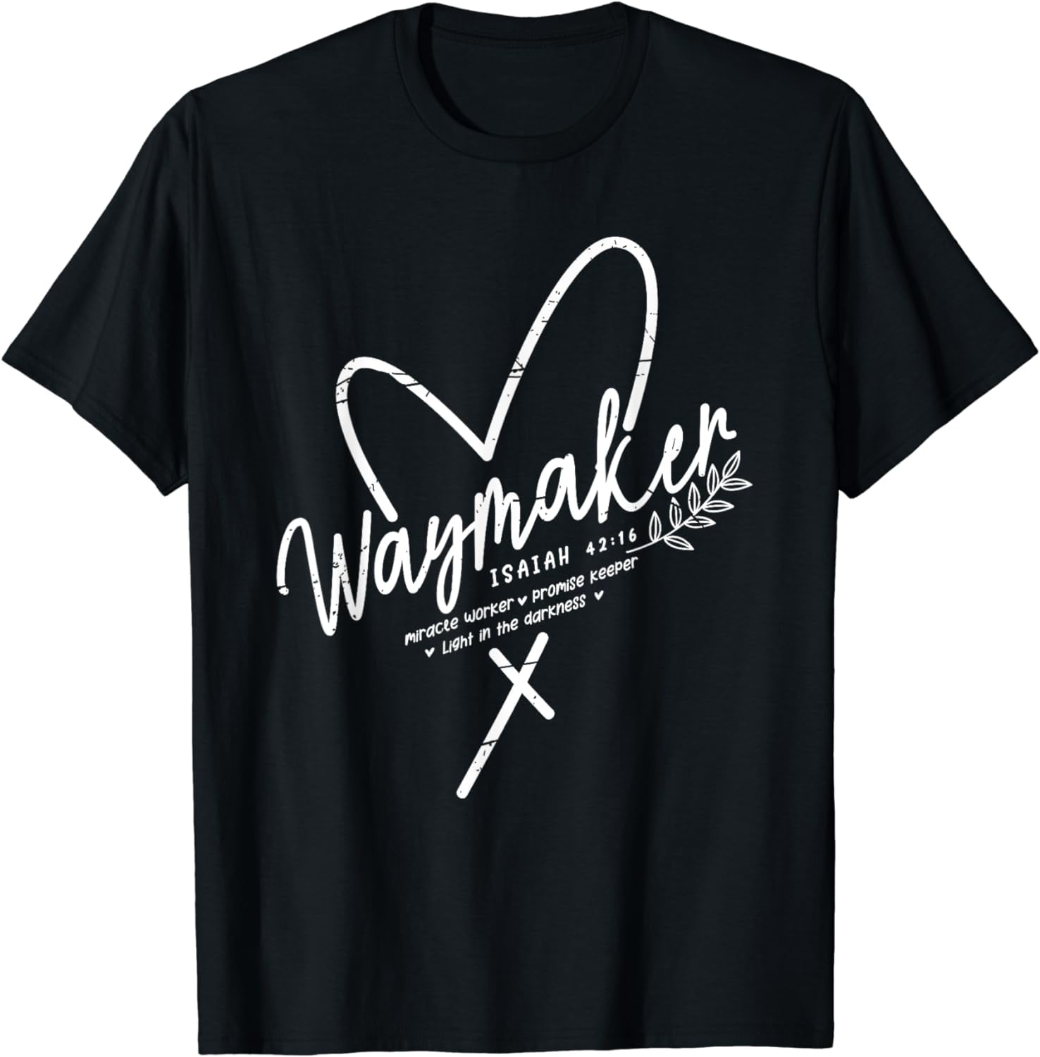 Waymaker Promise Keeper Faith Scripture Verse Christian T-Shirt ...