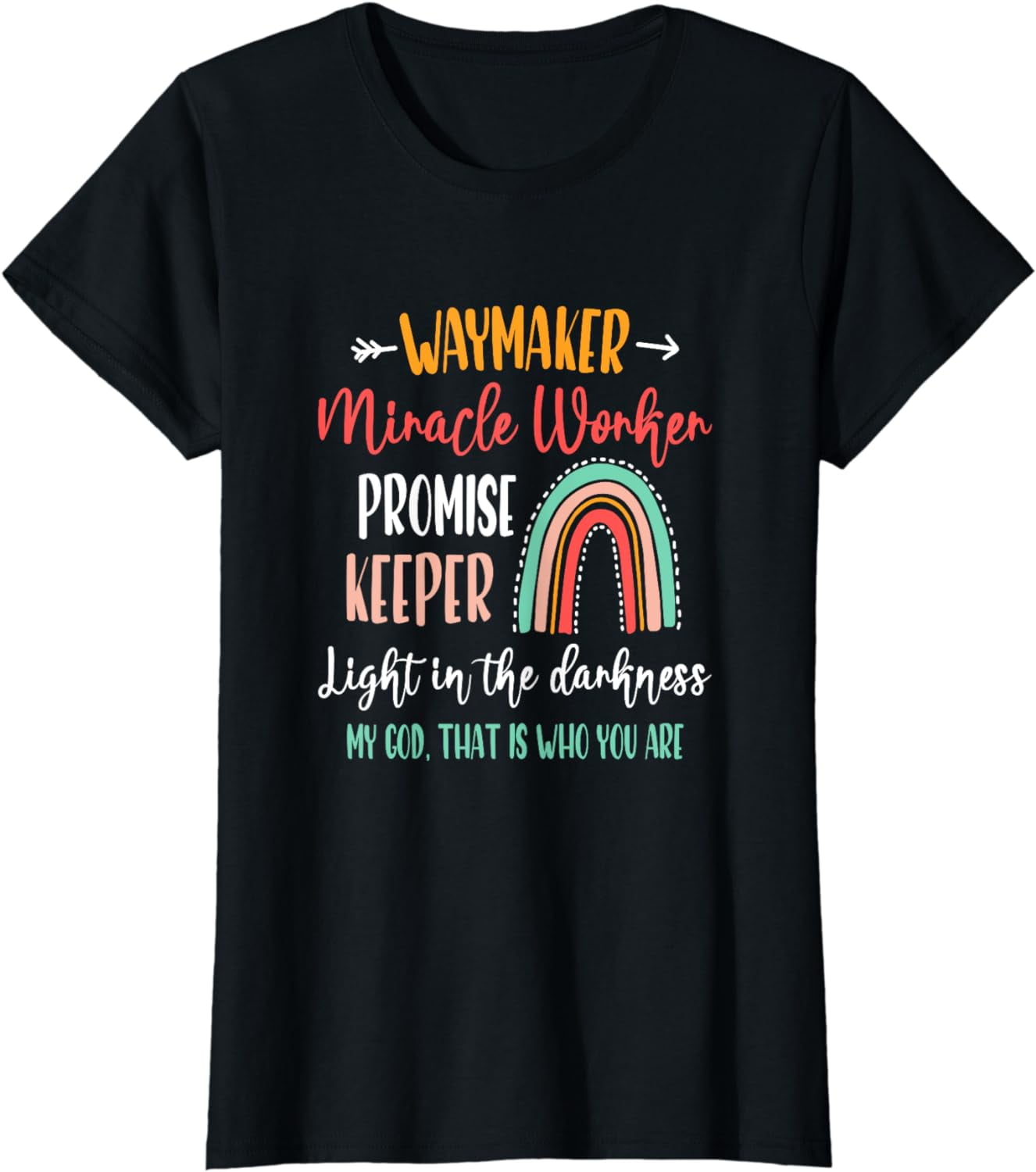 Waymaker Promise Keeper Miracle Worker Christian Kids Jesus T-Shirt ...