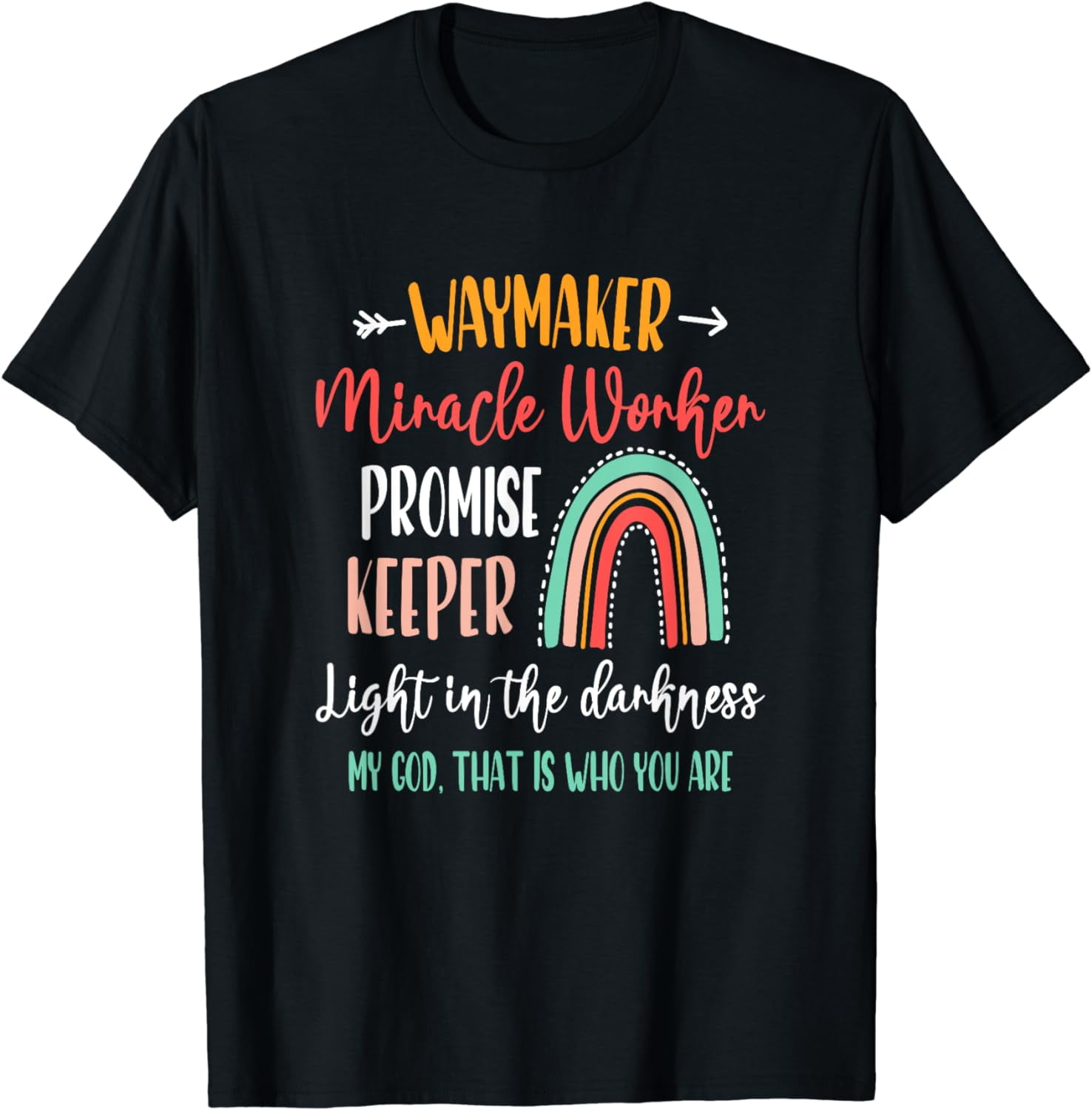 Waymaker Promise Keeper Miracle Worker Christian Kids Jesus T-Shirt ...