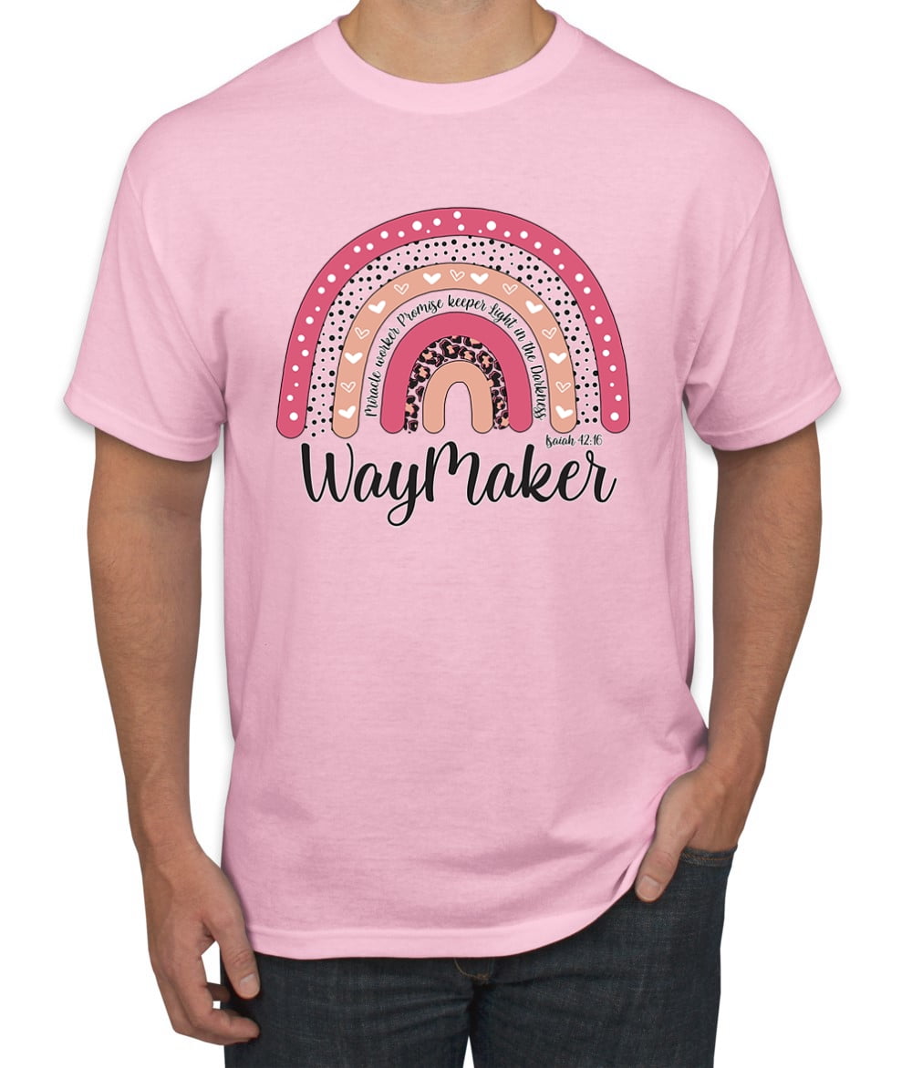 Waymaker Rainbow Inspirational/Christian Men's Graphic T-Shirt, Light ...