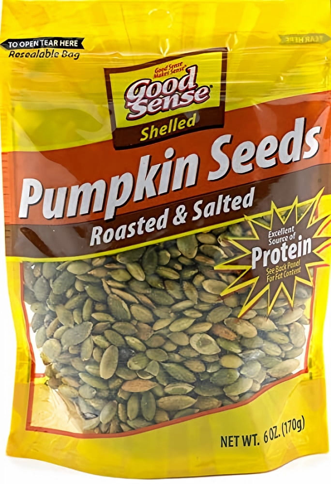 Waymouth Farms Good Sense Roasted & Salted Pumpkin Seeds, 6 Oz. Salad ...