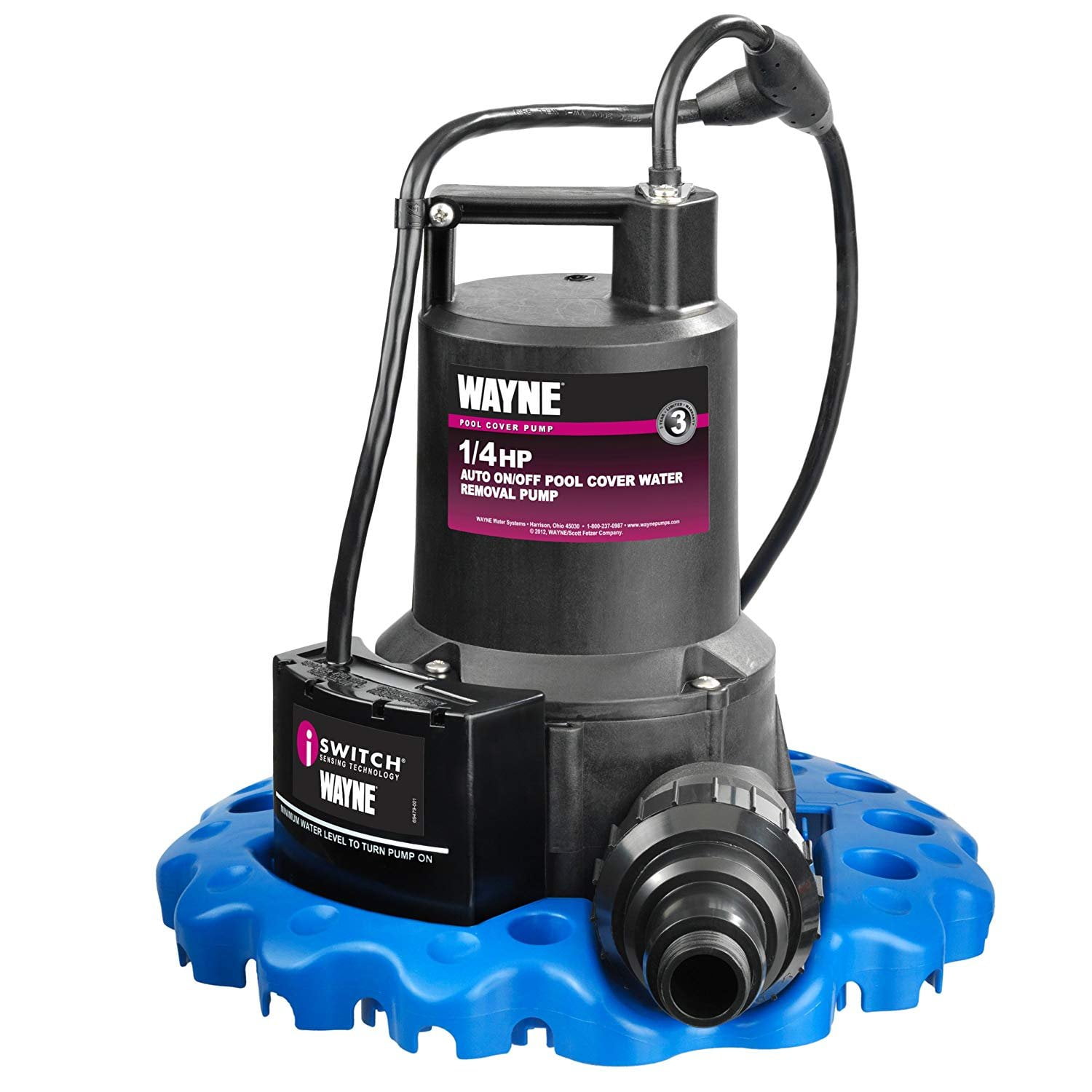 WAYNE WAPC250 1/4 HP Reinforced Thermoplastic Pool Cover Pump - Walmart.com