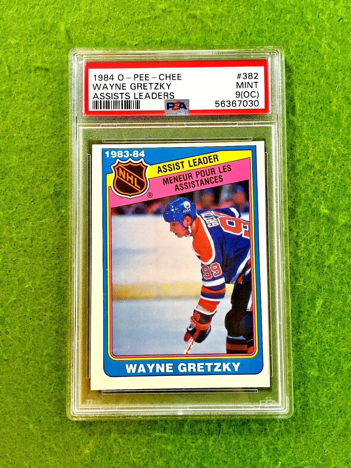 Wayne Gretzky 1984 PSA 9 CARD JERSEY #99 OILERS 1984 O-Pee-Chee WAYNE GRETZKY OC - Walmart.com