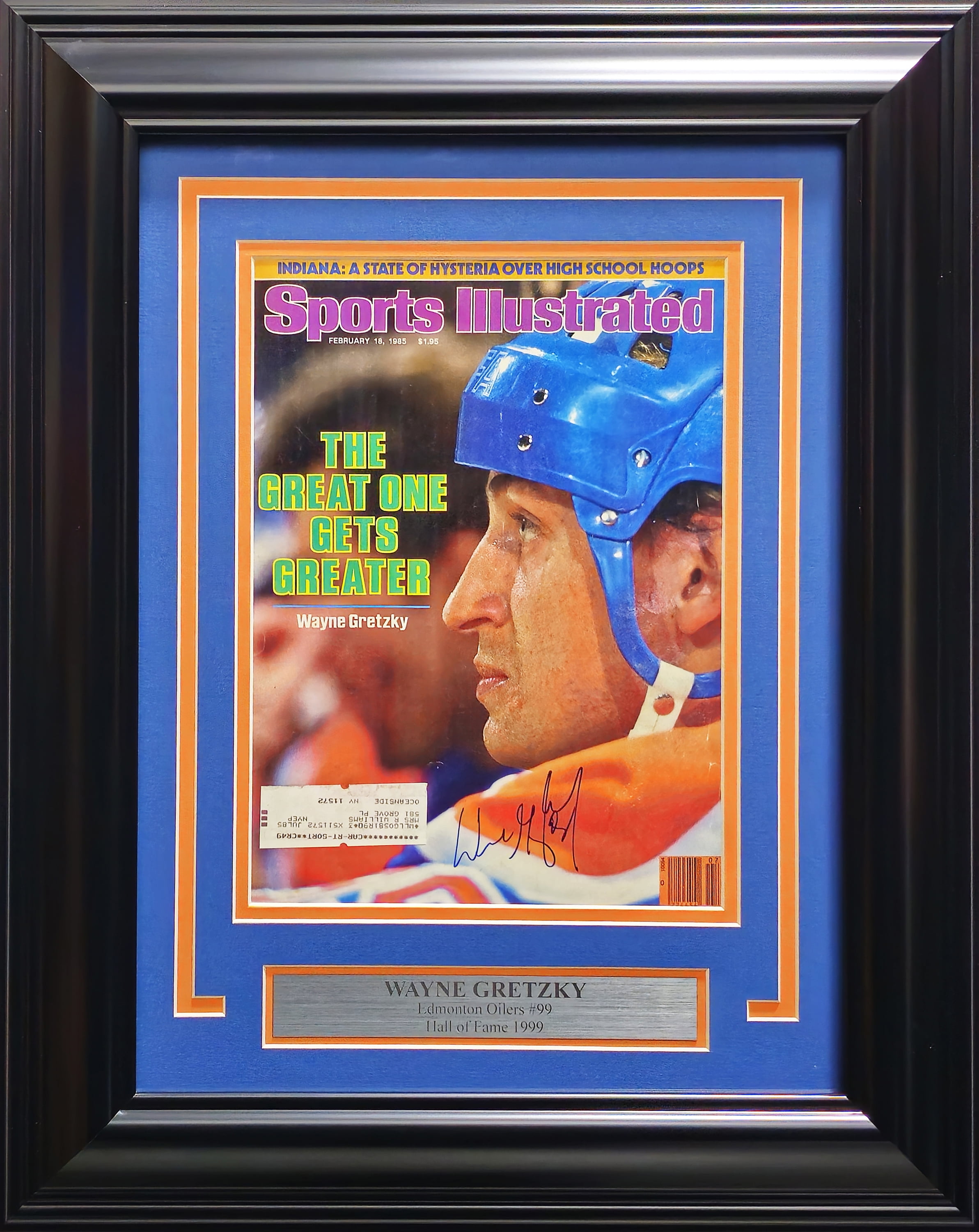 Wayne Gretzky Autographed Framed 8x11 Sports Illustrated Magazine Cover ...