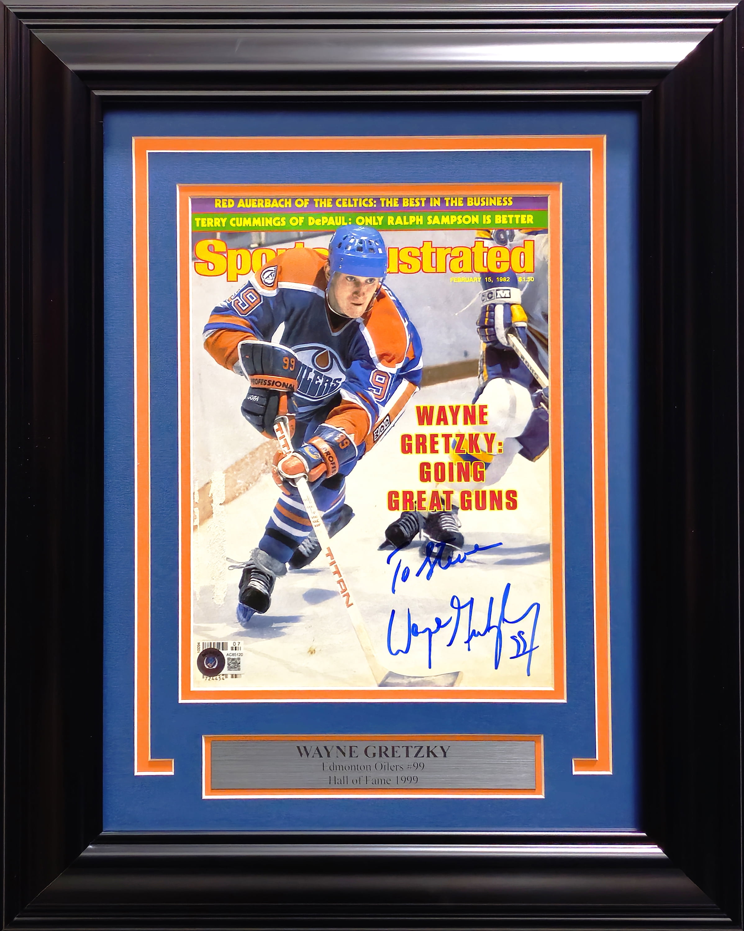 Wayne Gretzky Autographed Framed 8x11 Sports Illustrated Magazine Cover ...