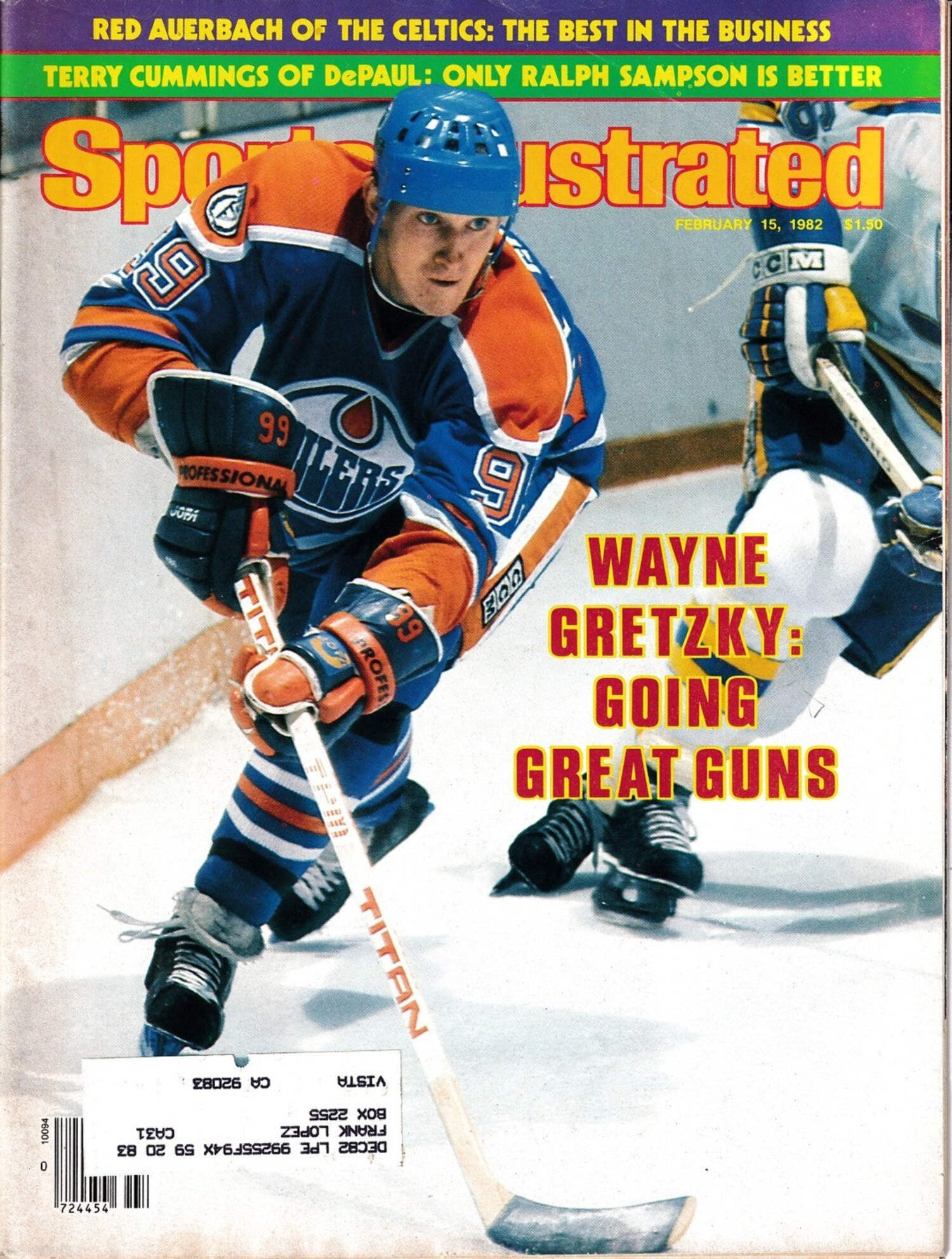 Wayne Gretzky Edmonton Oilers 1982 Sports Illustrated magazine ...