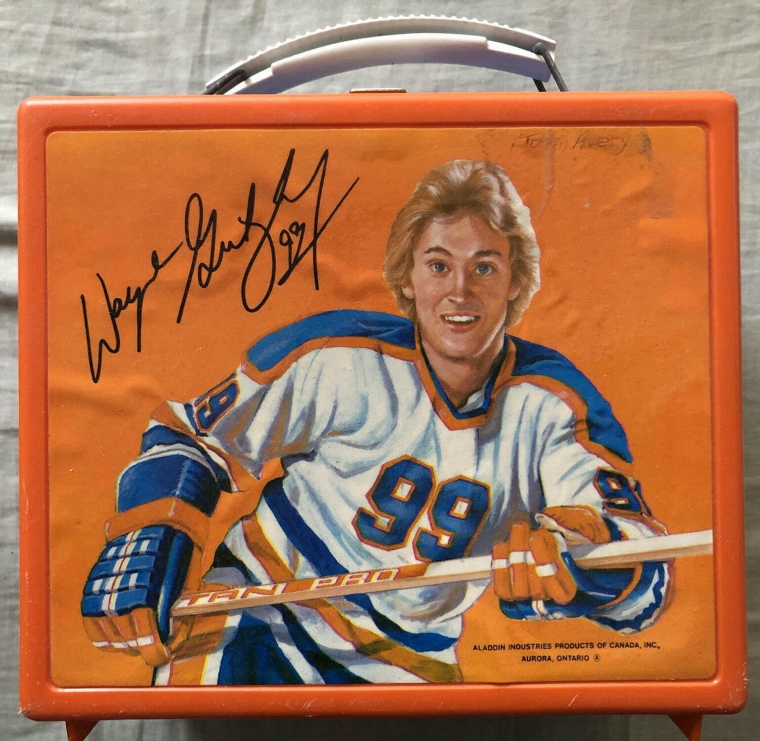Wayne Gretzky Edmonton Oilers early 1980s Aladdin plastic lunch box ...