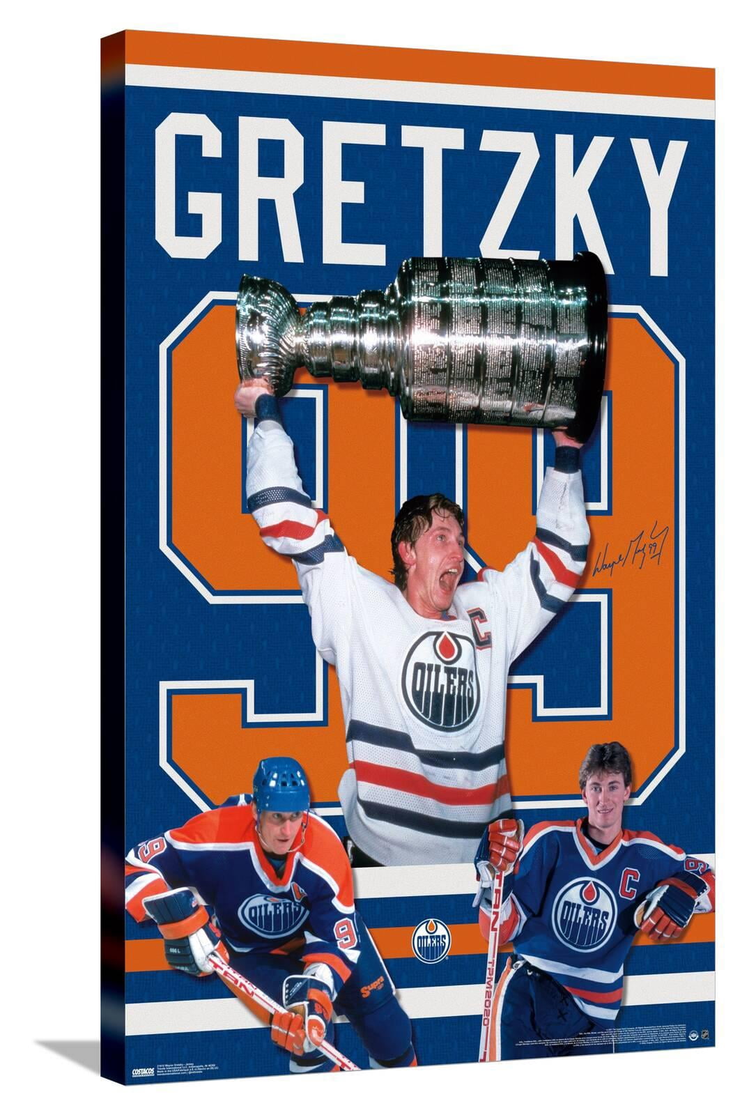 Wayne Gretzky - Jersey Canvas Wall Poster, 22.375" x 34" - Walmart.com
