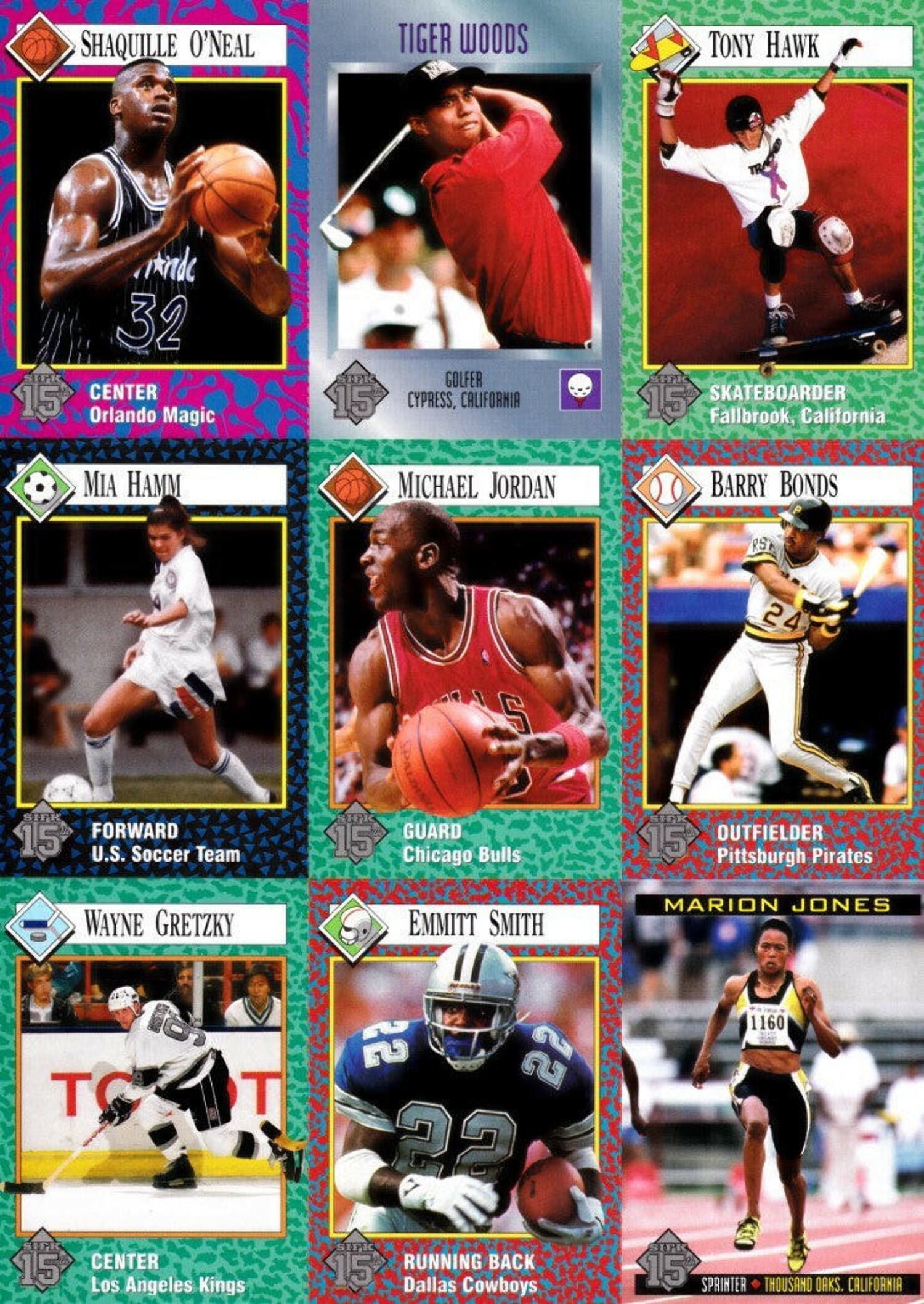 Wayne Gretzky Mia Hamm Tony Hawk Michael Jordan Tiger Woods 2004 Sports ...