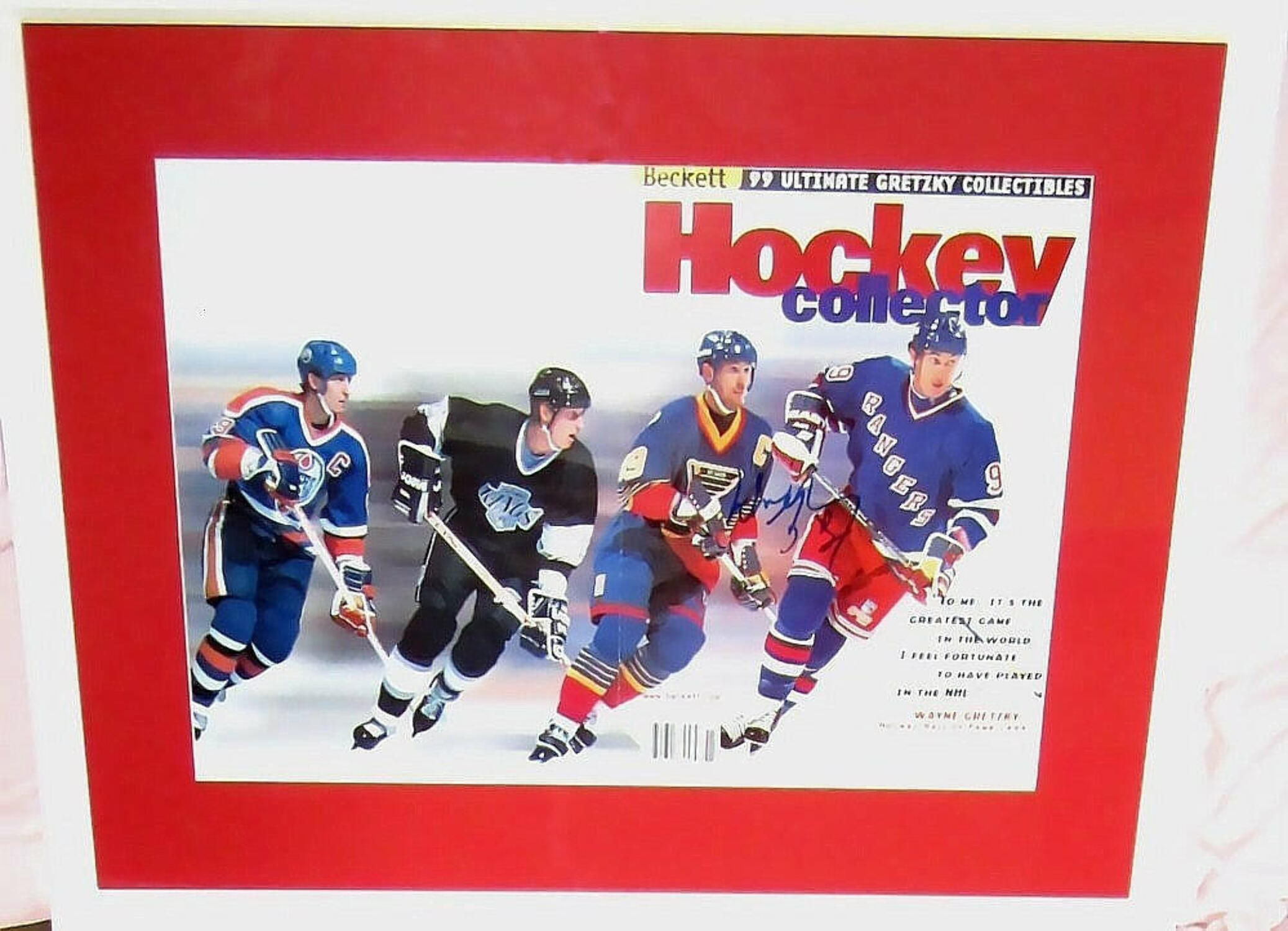 Wayne Gretzky autographed 1999 Beckett Hockey career tribute magazine ...