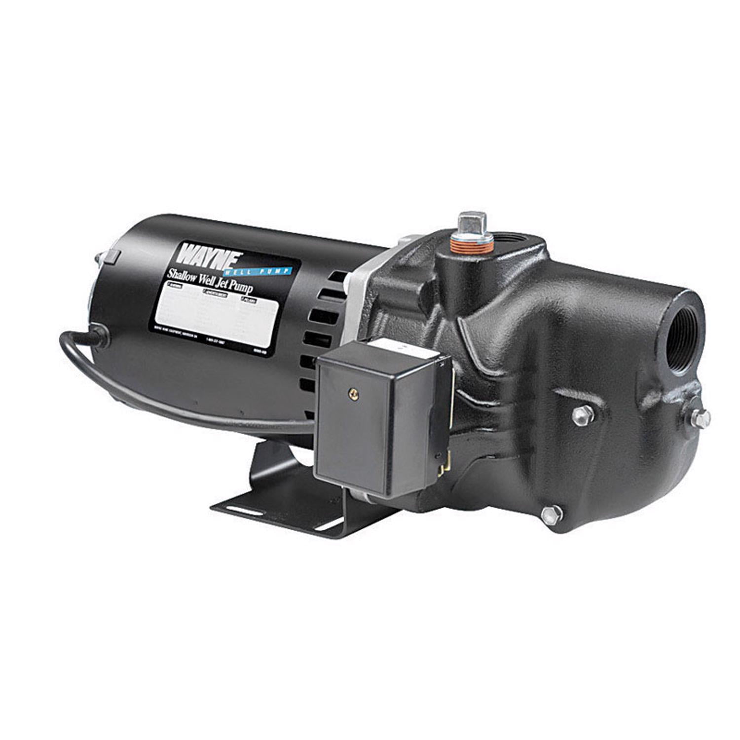 Wayne SWS50, 1/2,120V, Black Cast Iron Shallow Jet Well Water Transfer ...