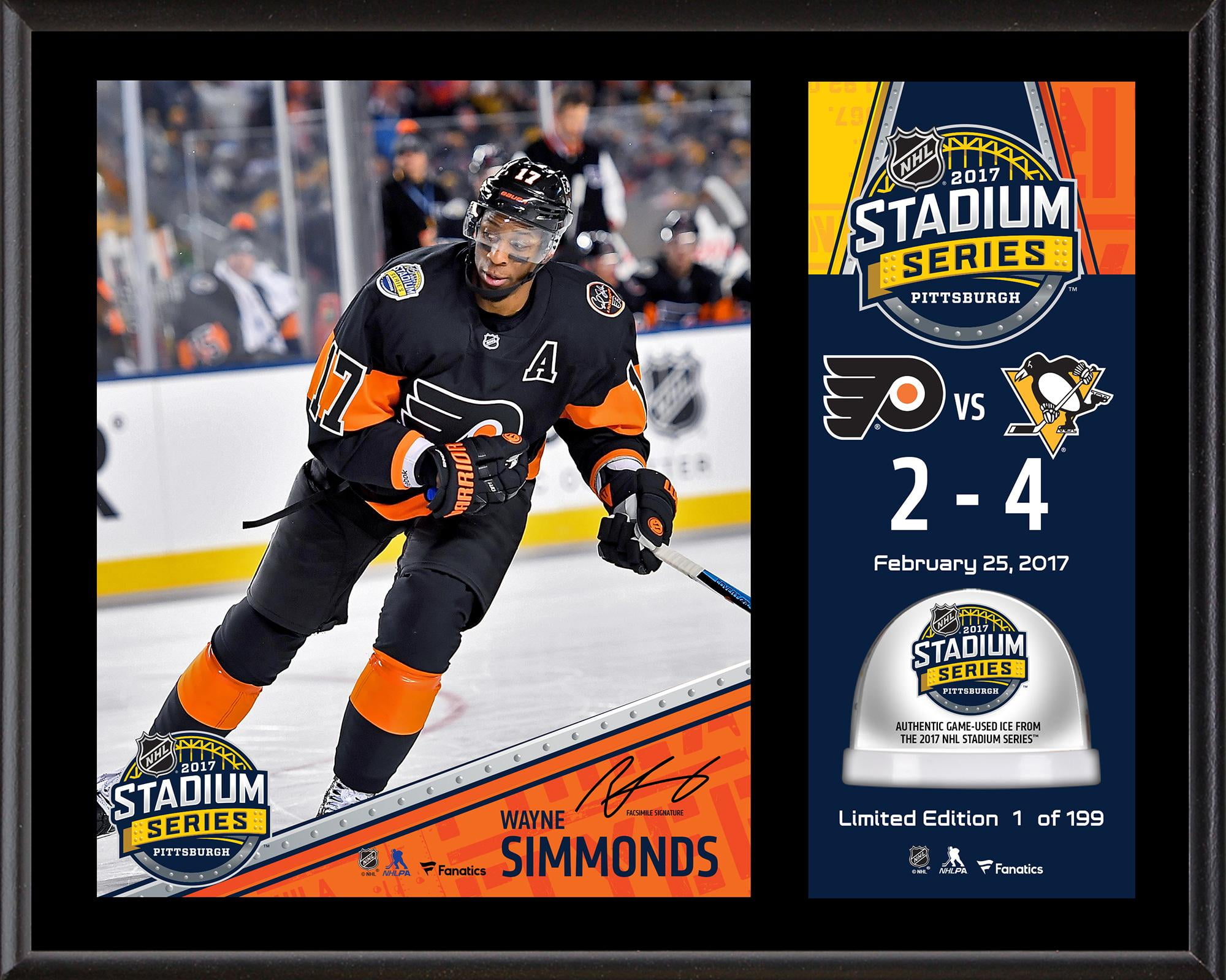Wayne Simmonds Philadelphia Flyers 12" x 15" 2017 Stadium Series ...
