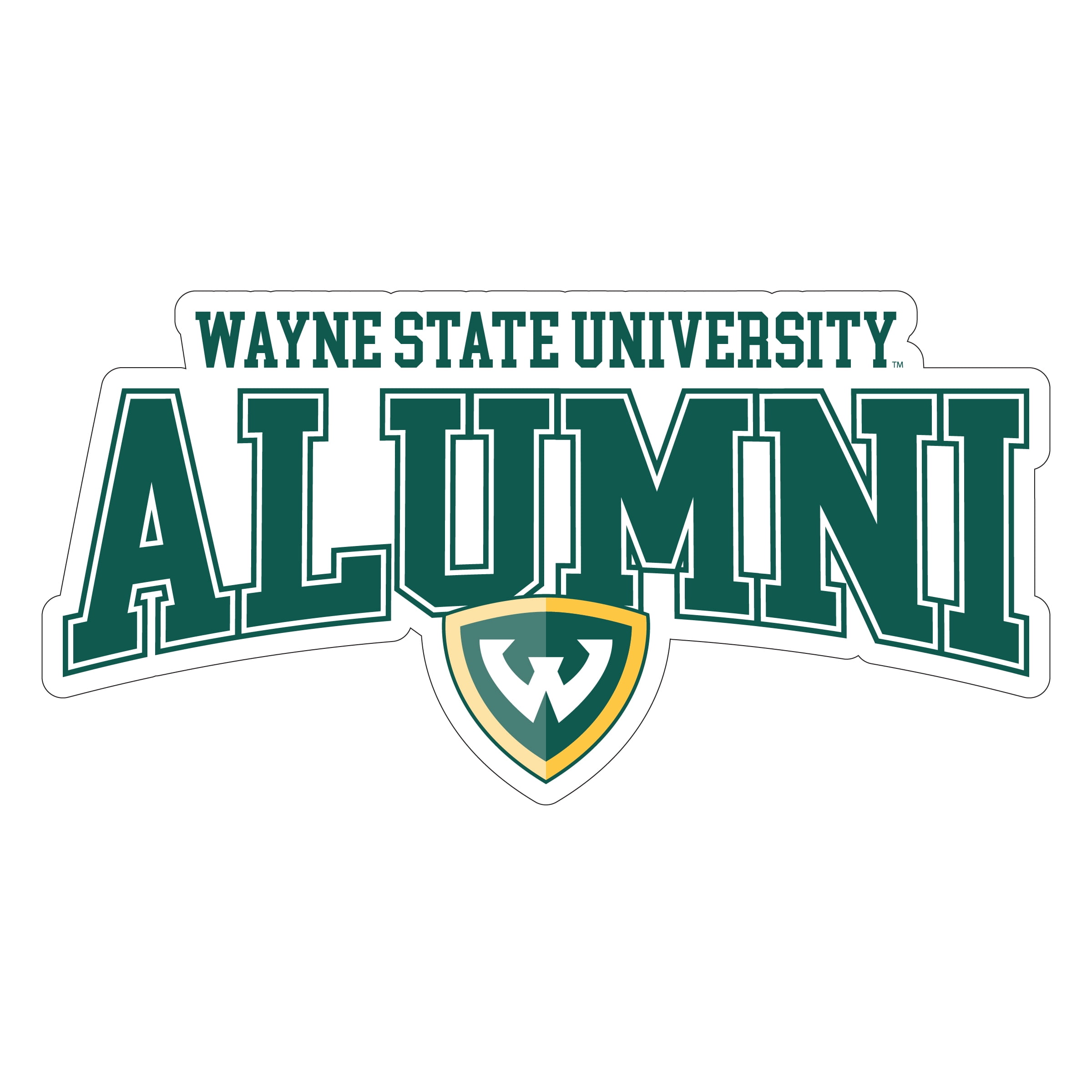 Wayne State Laser Cut Alumni Vinyl Sticker - Officially Licensed (3 ...