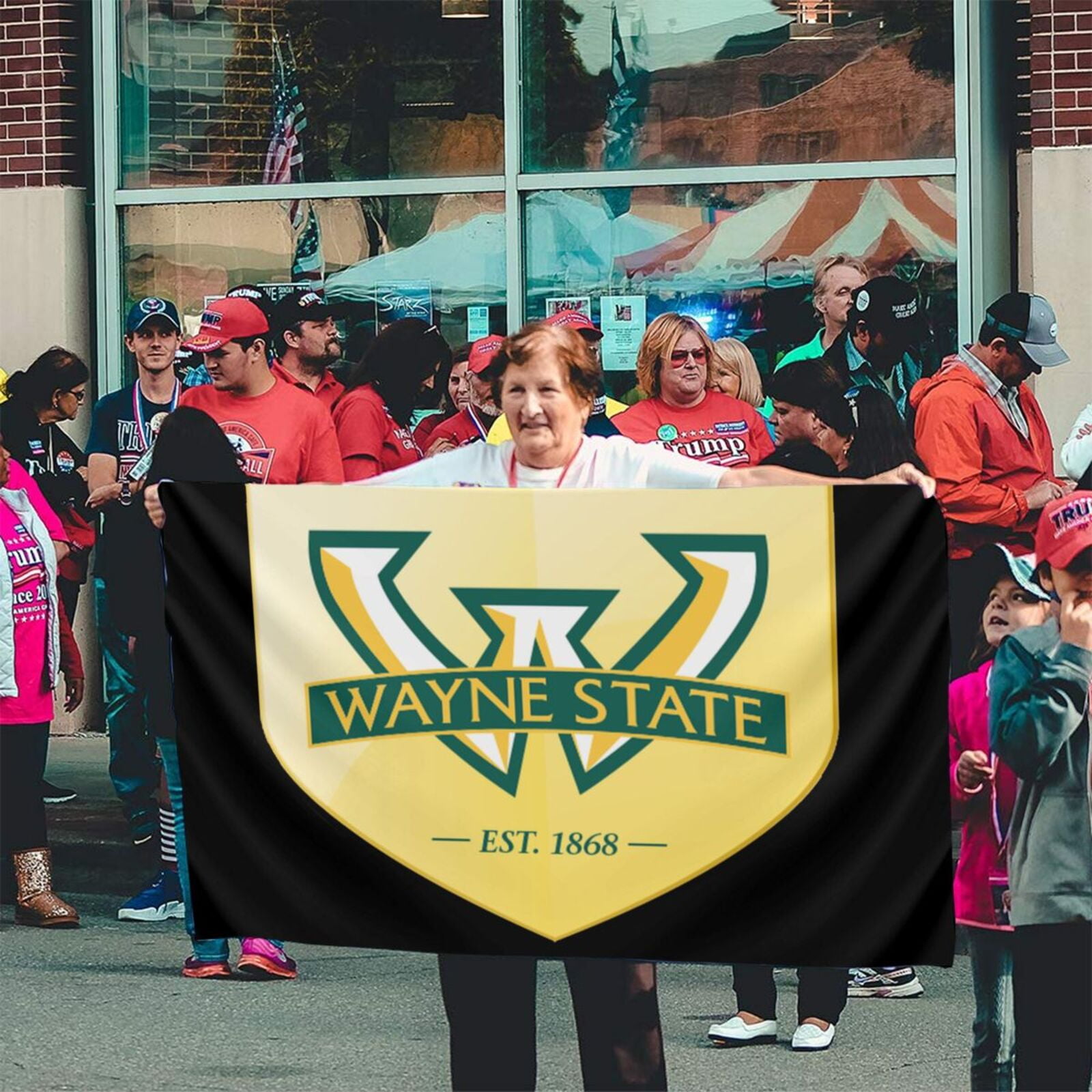 Wayne State University Logo Flag 3x5 FT Holiday Banner Garden Yard ...