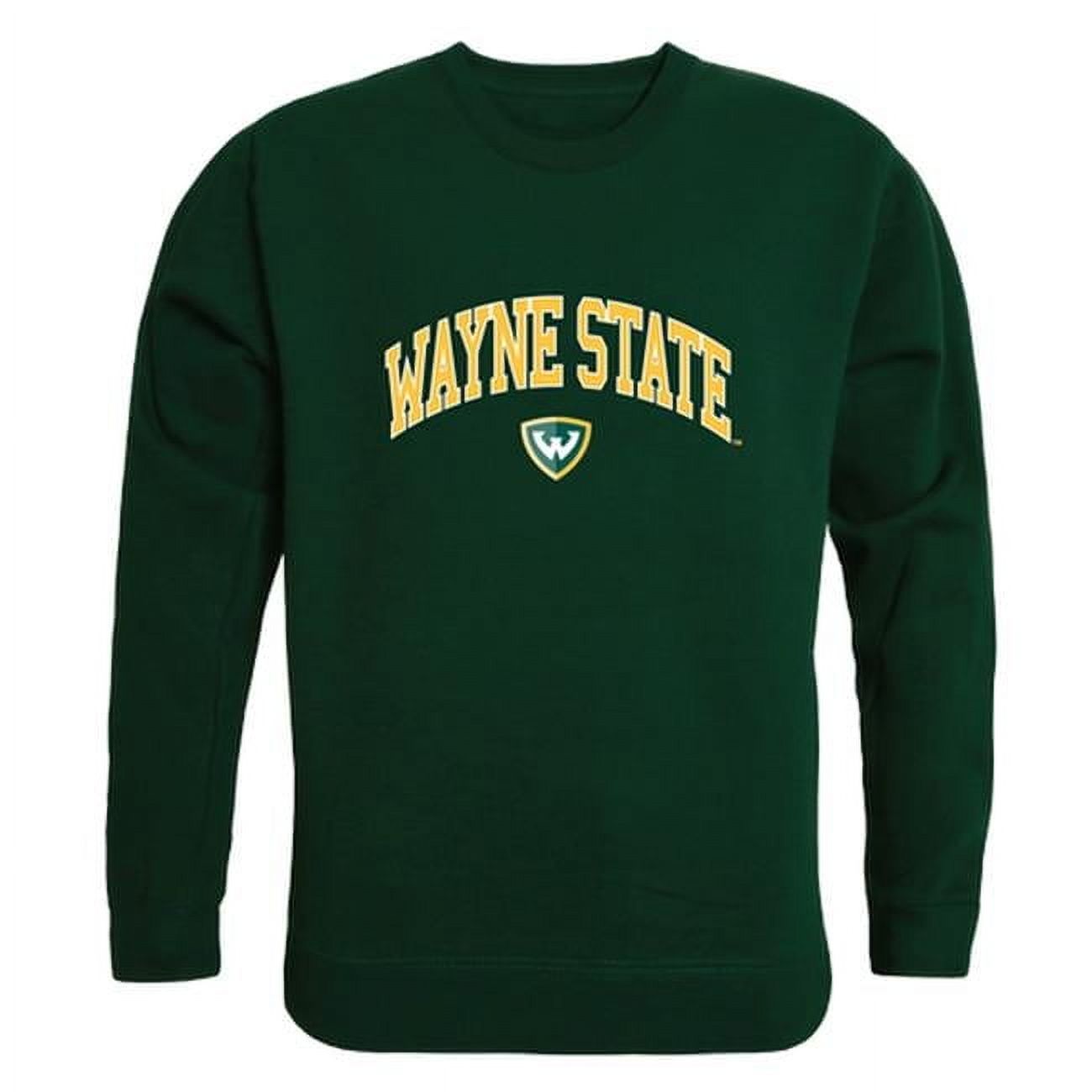 Wayne State University Men Campus Crewneck Sweatshirt, Forest White ...