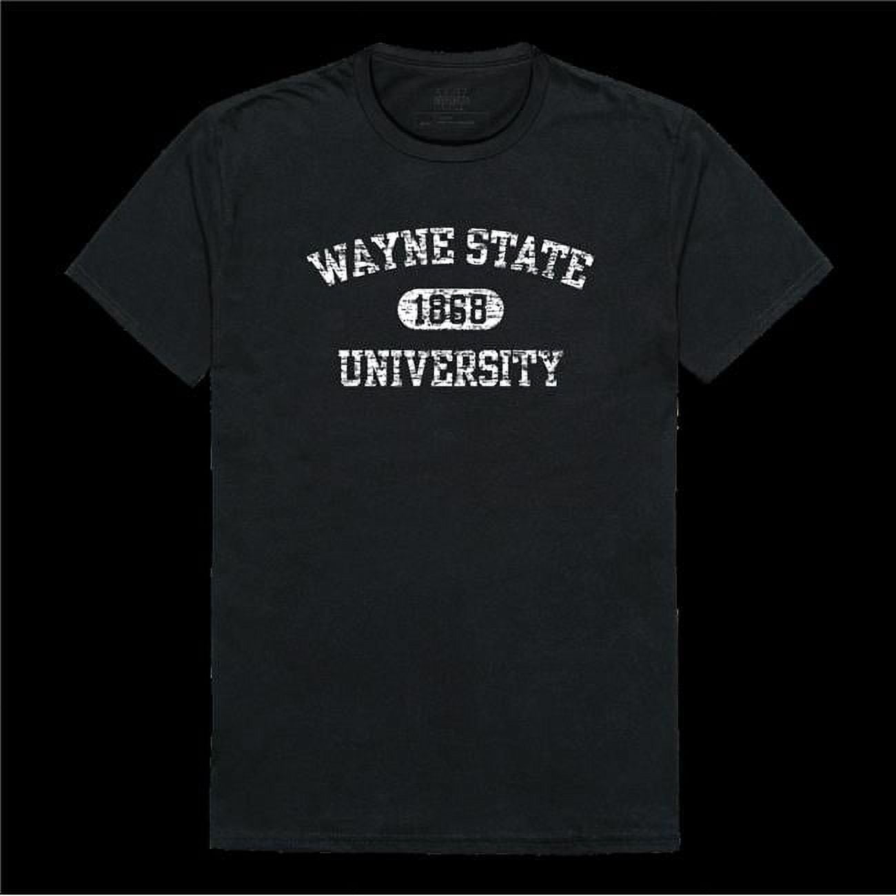 Wayne State University Warriors Distressed Arch College T-Shirt, Black ...