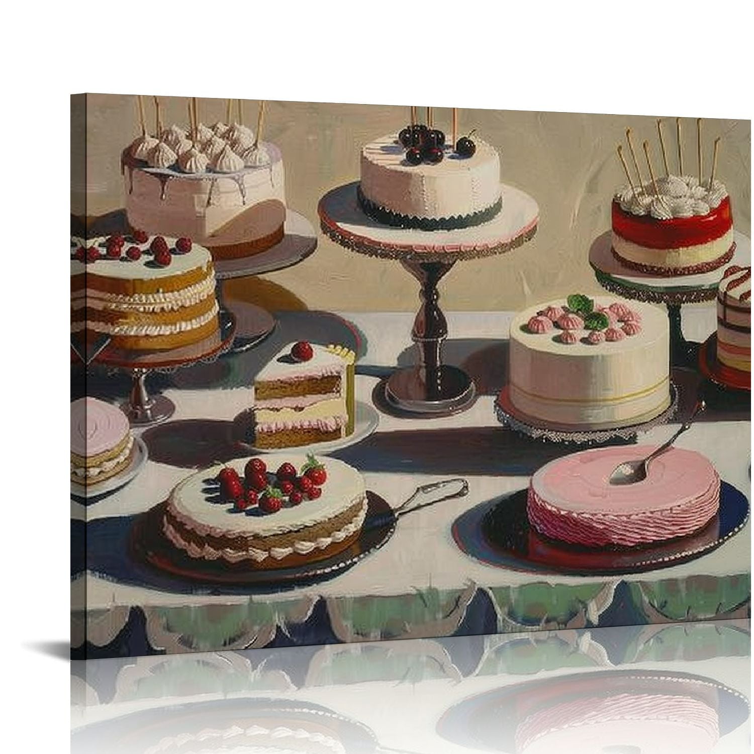 Wayne Thiebaud Cakes Pop-Art Vintage Painting Posters Gifts Canvas ...