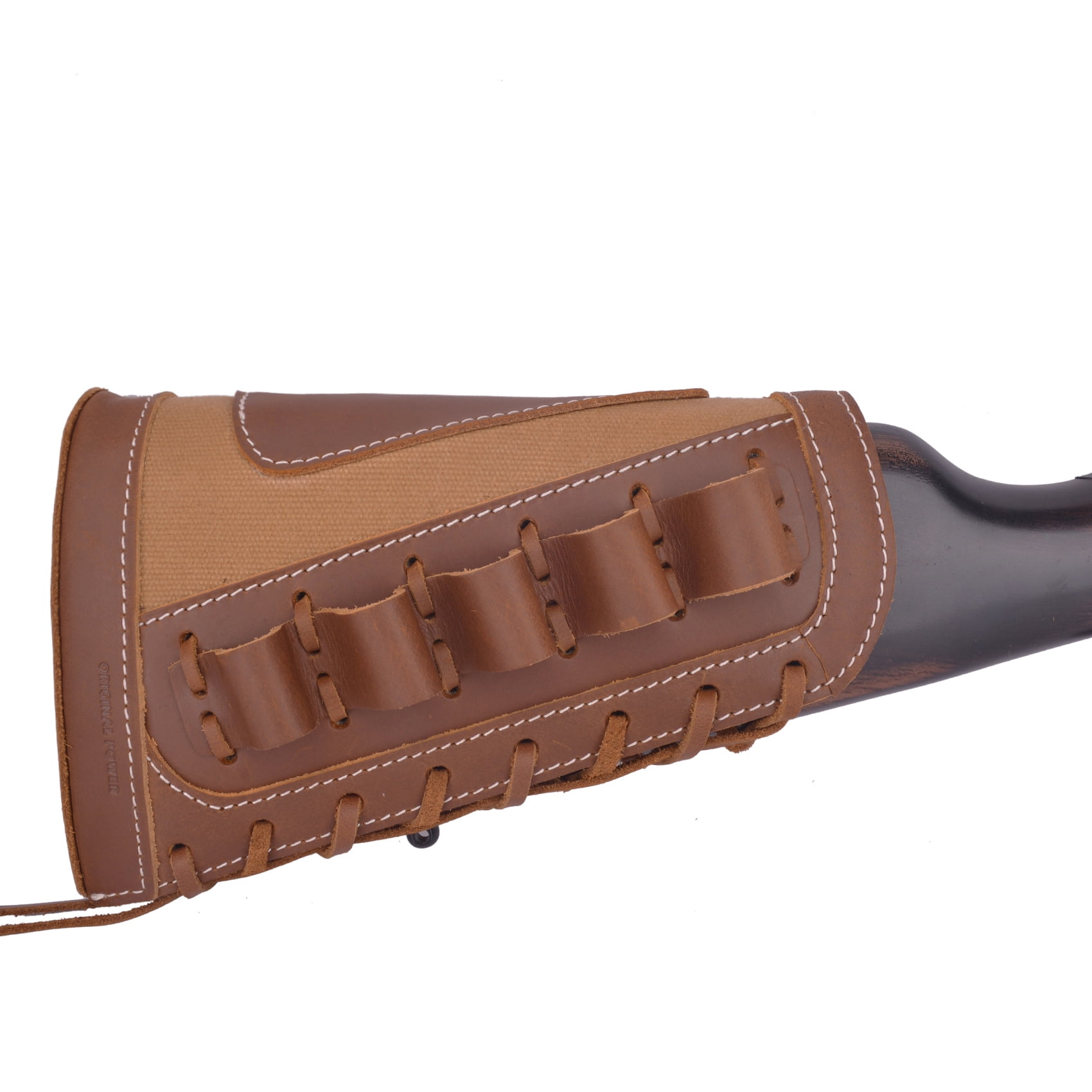 Wayne's Dog Adjustable Leather Buttstock Cartridge Ammo Holder for 12 ...
