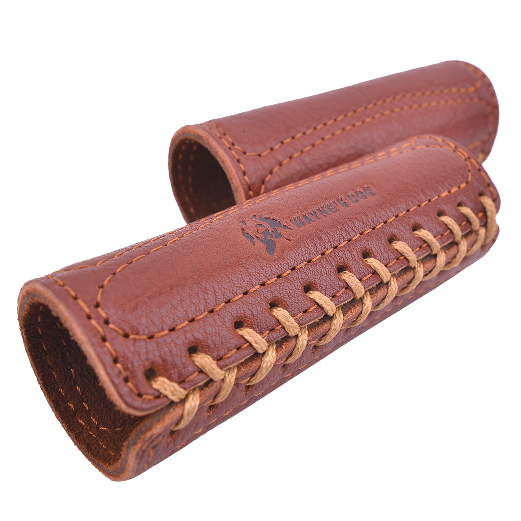 Wayne's Dog Cowhide Leather Motorcycle Handlebar Grips Handmade ...