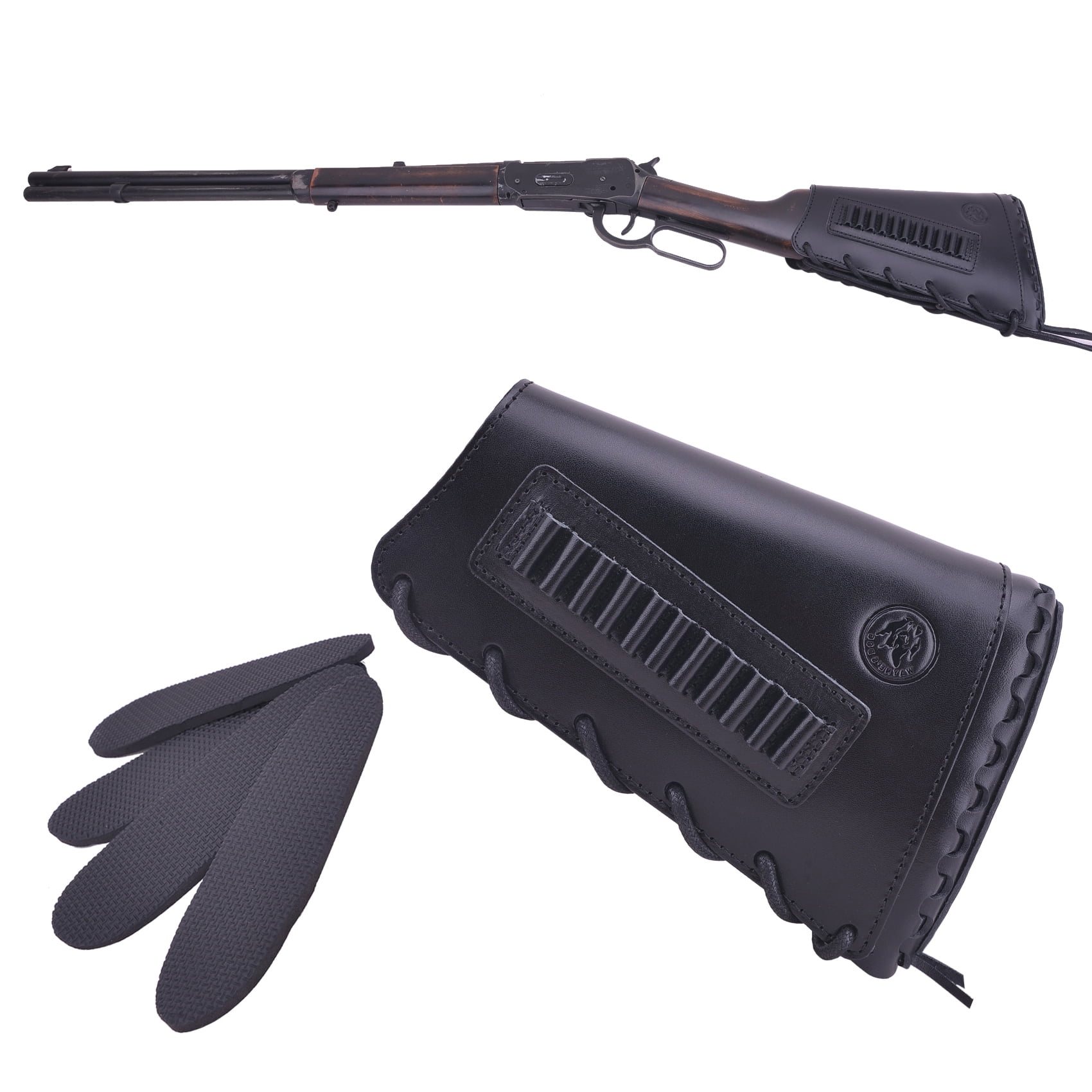 Wayne's Dog Full Leather Rifle Buttstock Gun Cartridge Holder Sleeve ...