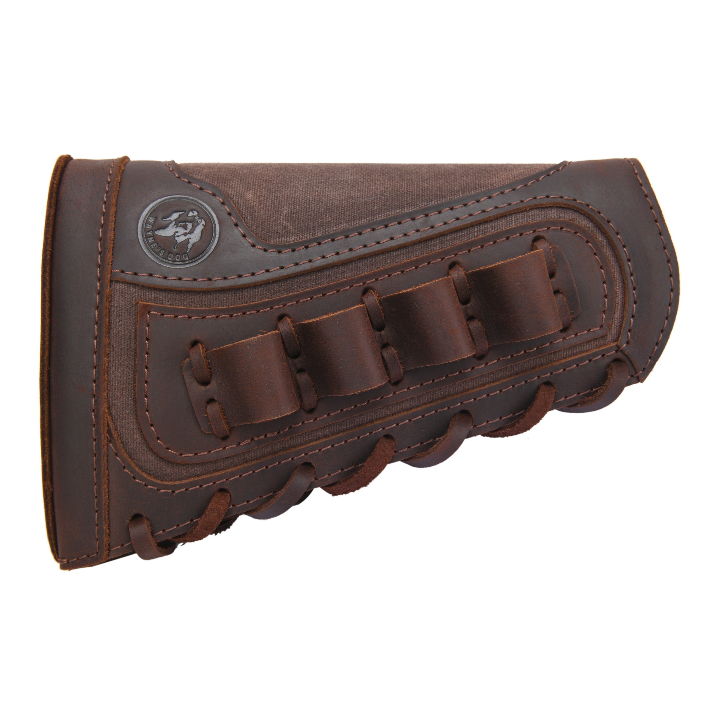 Wayne's Dog Leather Canvas Shotgun Buttstock Shell Holder for 12 Guage ...