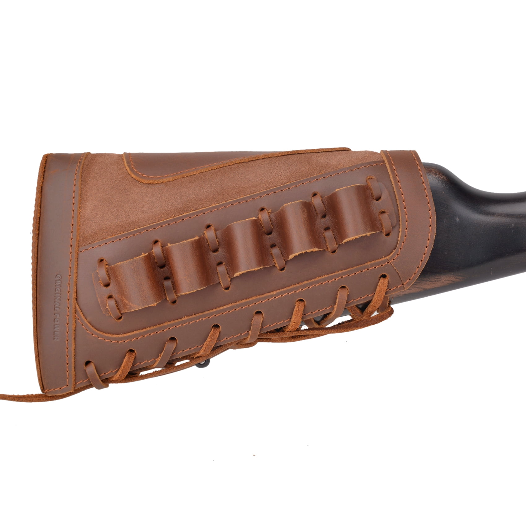 Wayne's Dog Leather Rifle Buttstock Cover Shotgun Ammo Holder .308 .45 ...