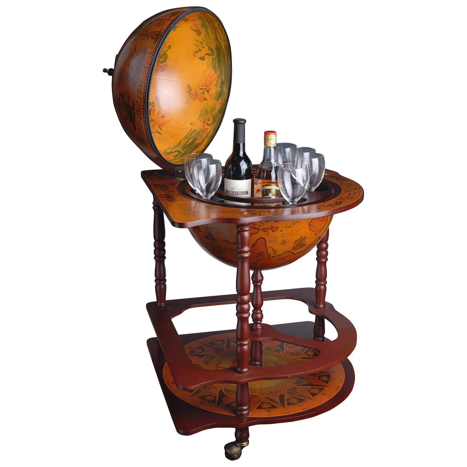Waypoint Geographic Genovai Bar Globe Replica Italian Corner Floor ...