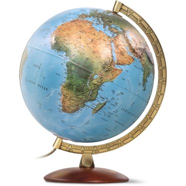 Party Aragon Globe, 12" Desktop World Globe, Raised Relief, Up-to-date ...