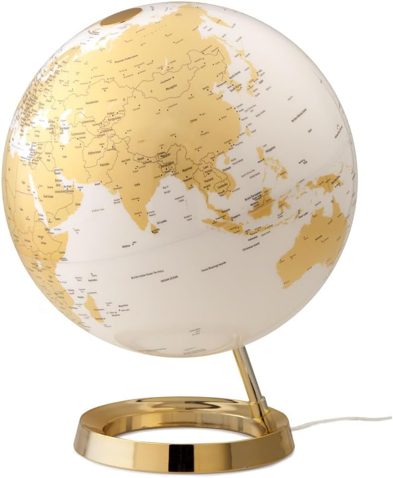 Waypoint Geographic Light & Color Globe Gold, 12" Illuminated Designer ...