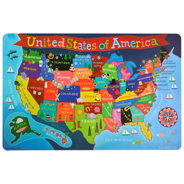 Waypoint Geographic RWPKPM02 Kids USA Place Map for Grade PK Plus ...