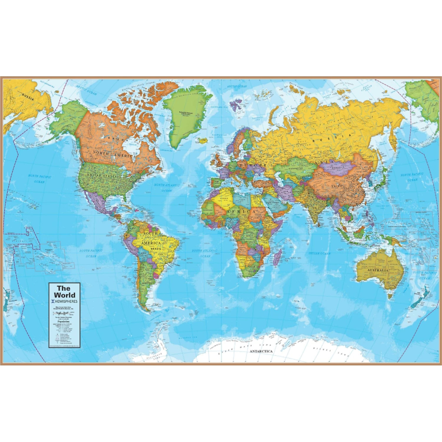 WaypointGeographic Waypoint Geographic World Desk Mat/Giant Mouse Pad ...